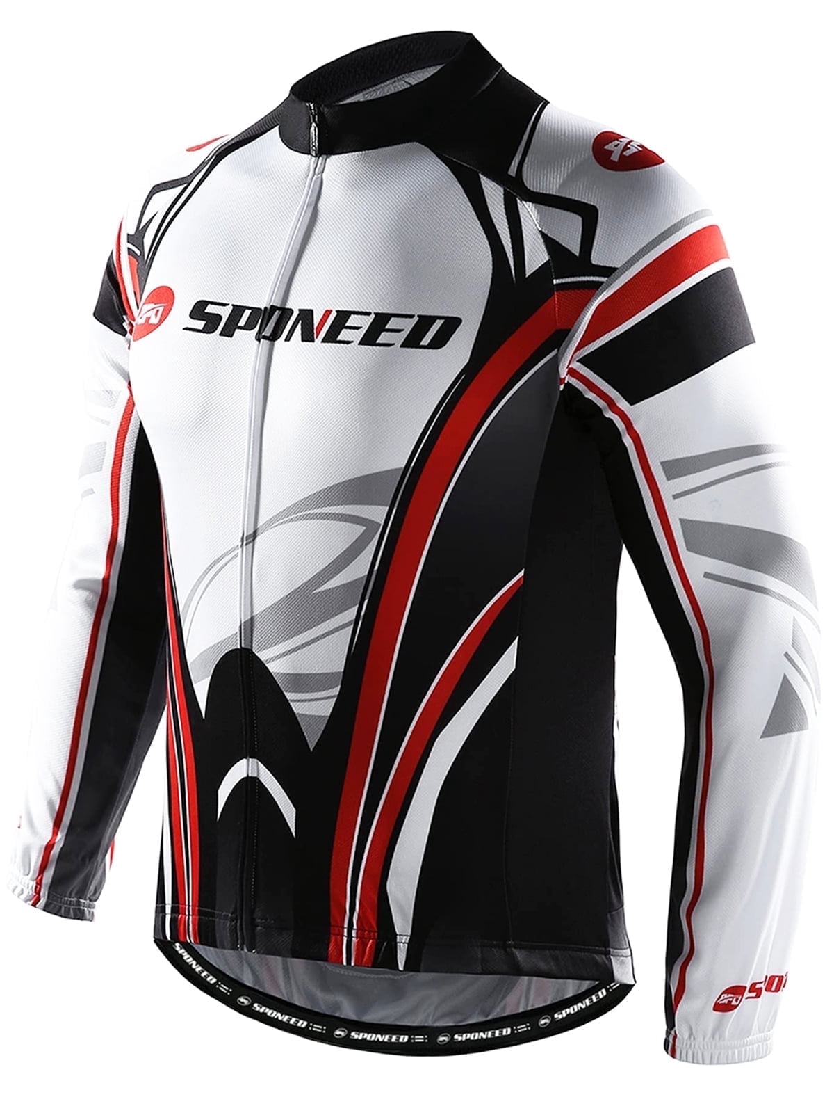 Men's Full Zipper Jerseys Long Sleeve Biker Bicycle Shirts Winter ...