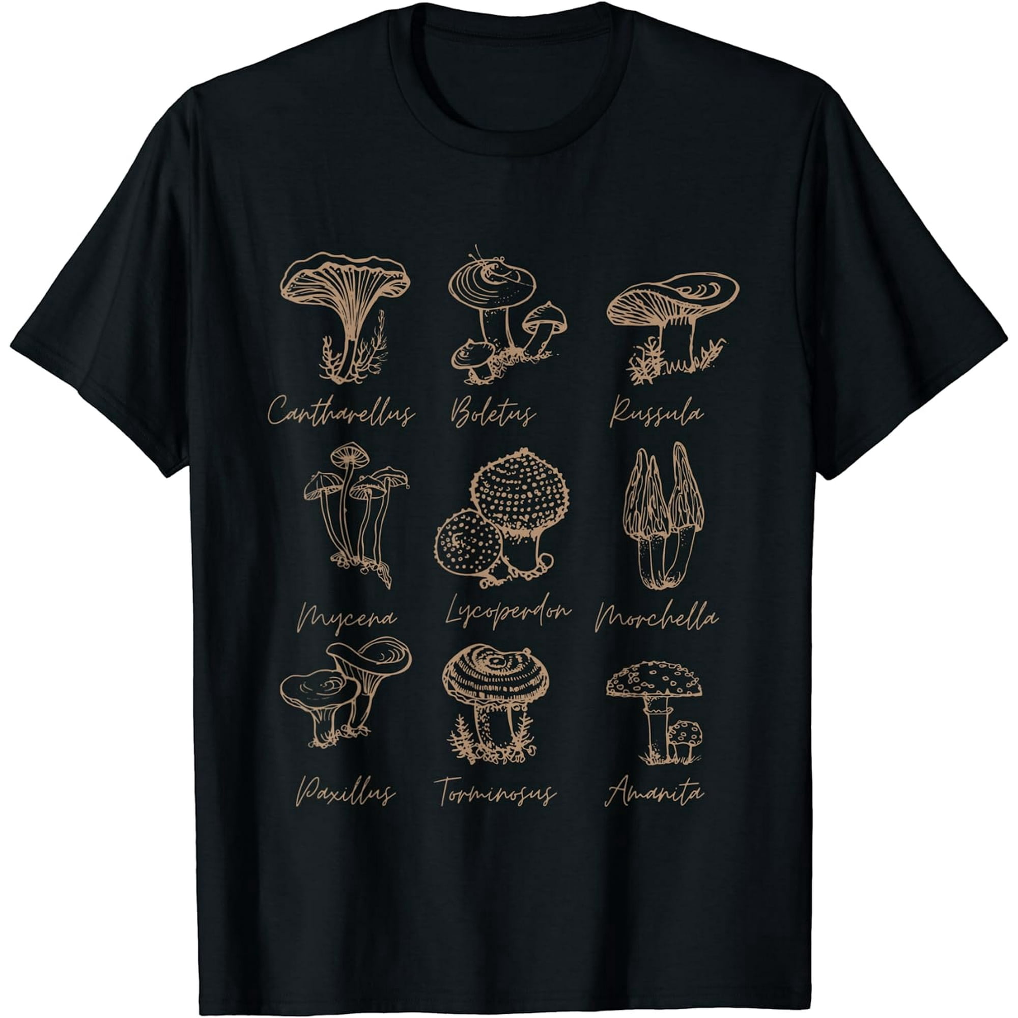 Men's Fungi Mushroom Lover Shirt Mycology Vintage Goth Style Short ...
