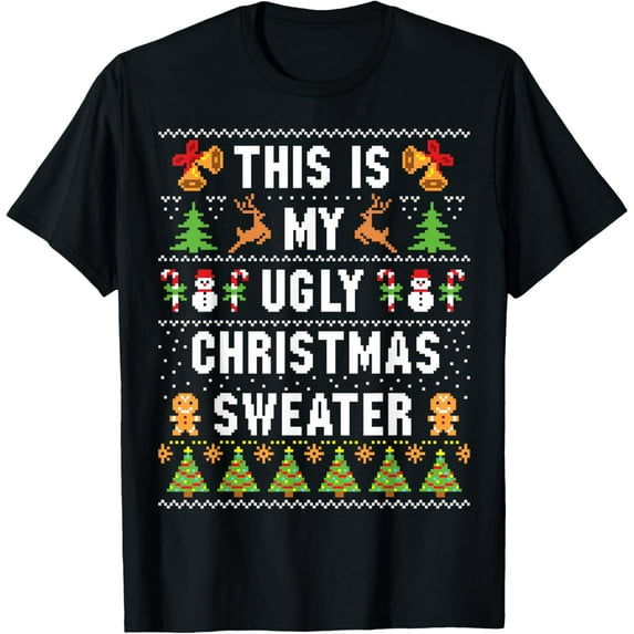 Men’s Funny Christmas T-Shirt, “Too Hot for Sweater Weather” Holiday ...