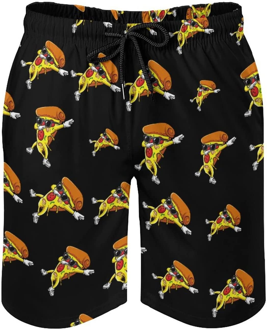 Men's Funny Dabbing Pizza Swim Trunks Quick Dry Beach Pants Board ...