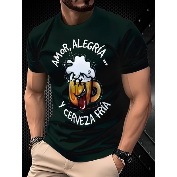 Men’s Funny Graphic T-shirt – Short Sleeve Crew Neck Cotton Tee ...
