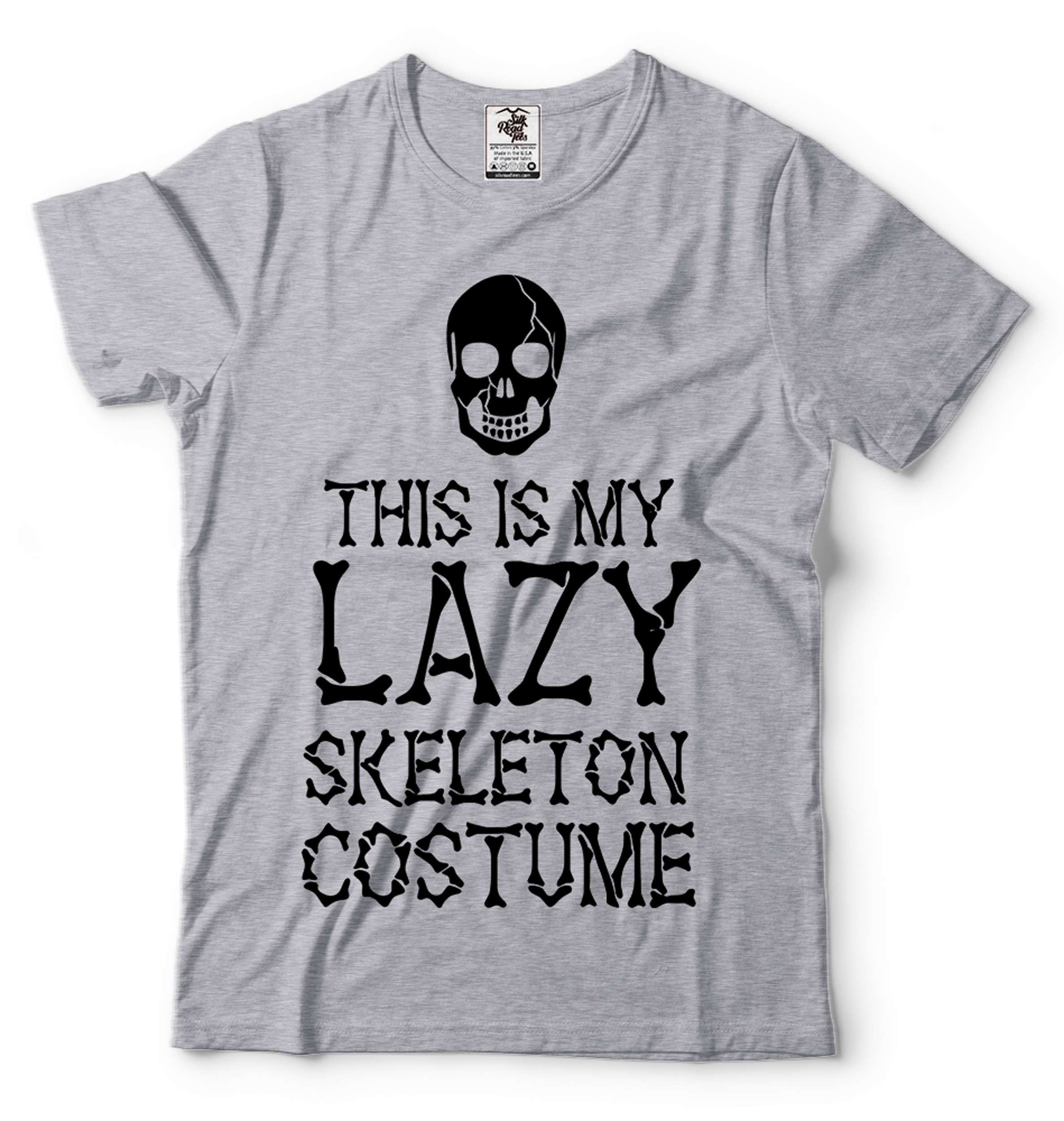 Men's Funny Halloween Costume Lazy Skeleton Shirt This Is My Lazy ...
