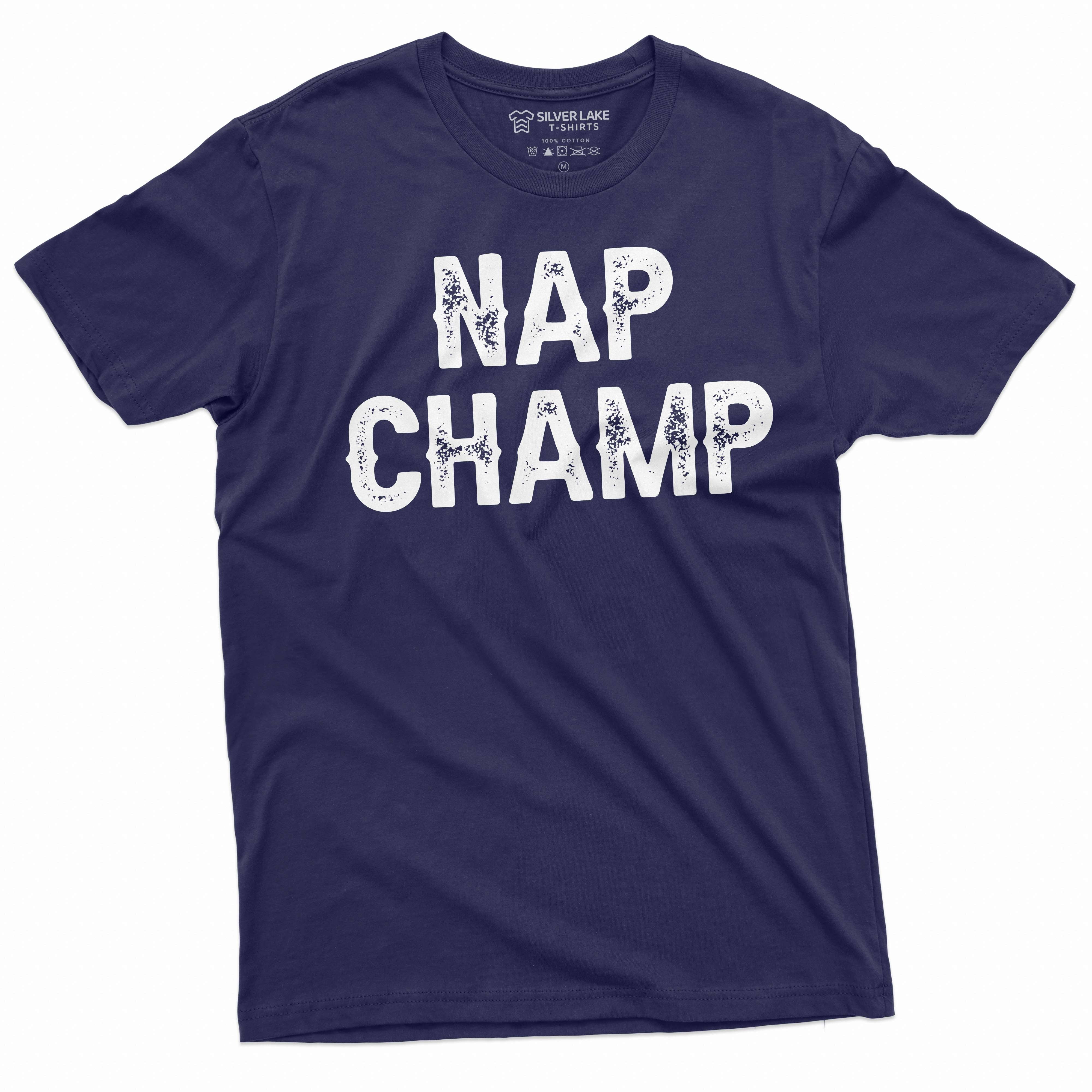 Men's Funny Nap Champ T-shirt Nap Champion Grandpa Papa Dad gift tee ...