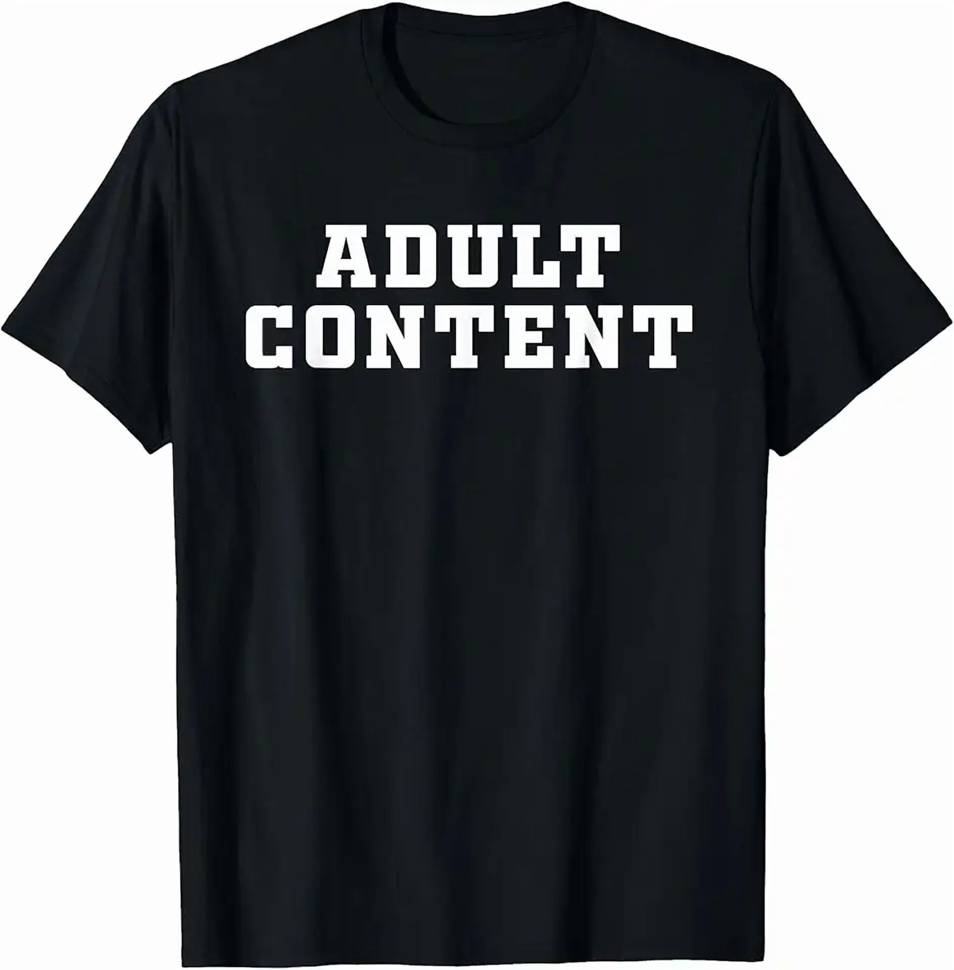 Men's Funny Slogan Adult Content Graphic Cotton Crewneck T-Shirt ...