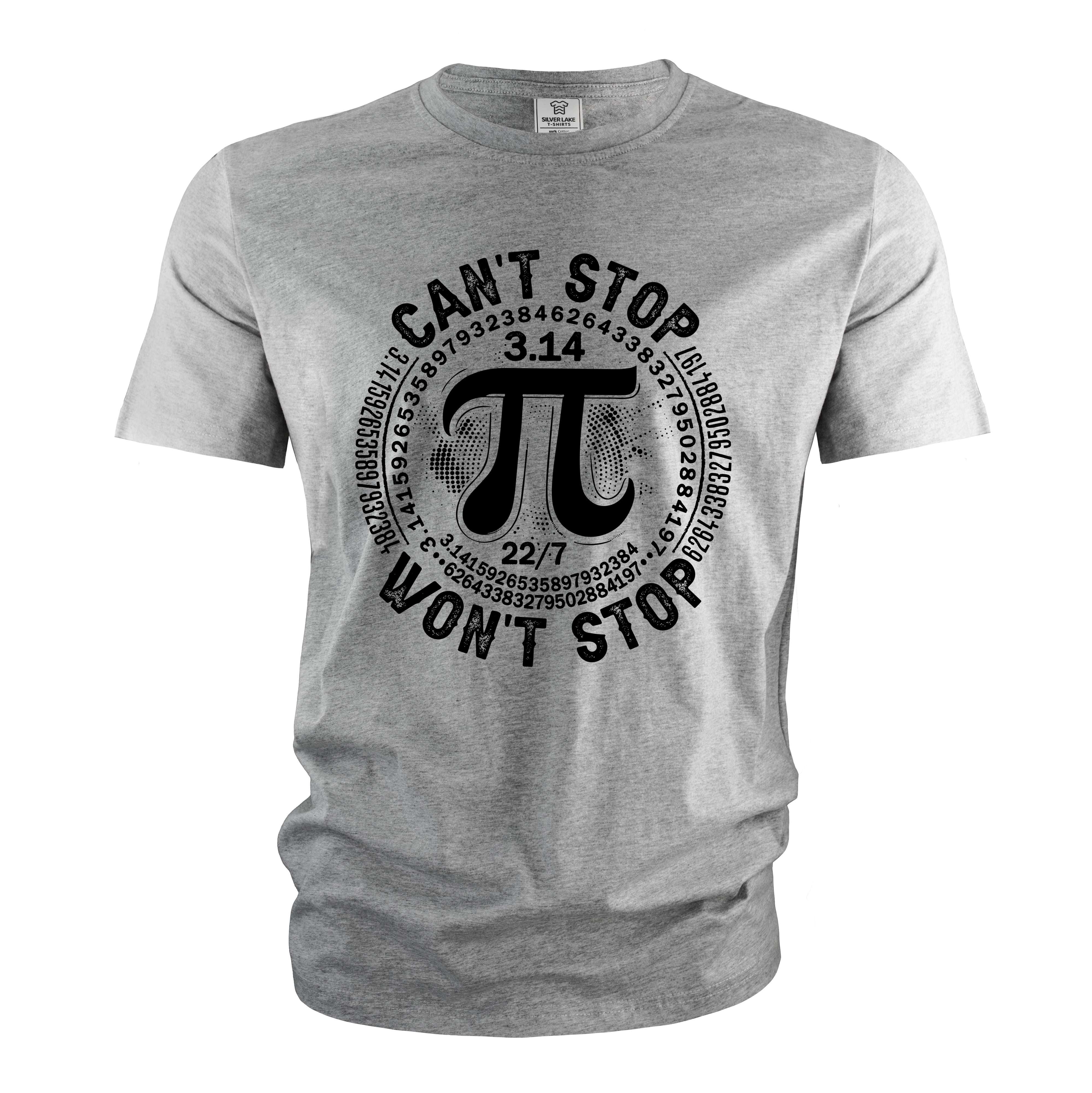 Men's Funny math T-shirt mathematical constant 3.14 Pi Tee shirt geeky ...