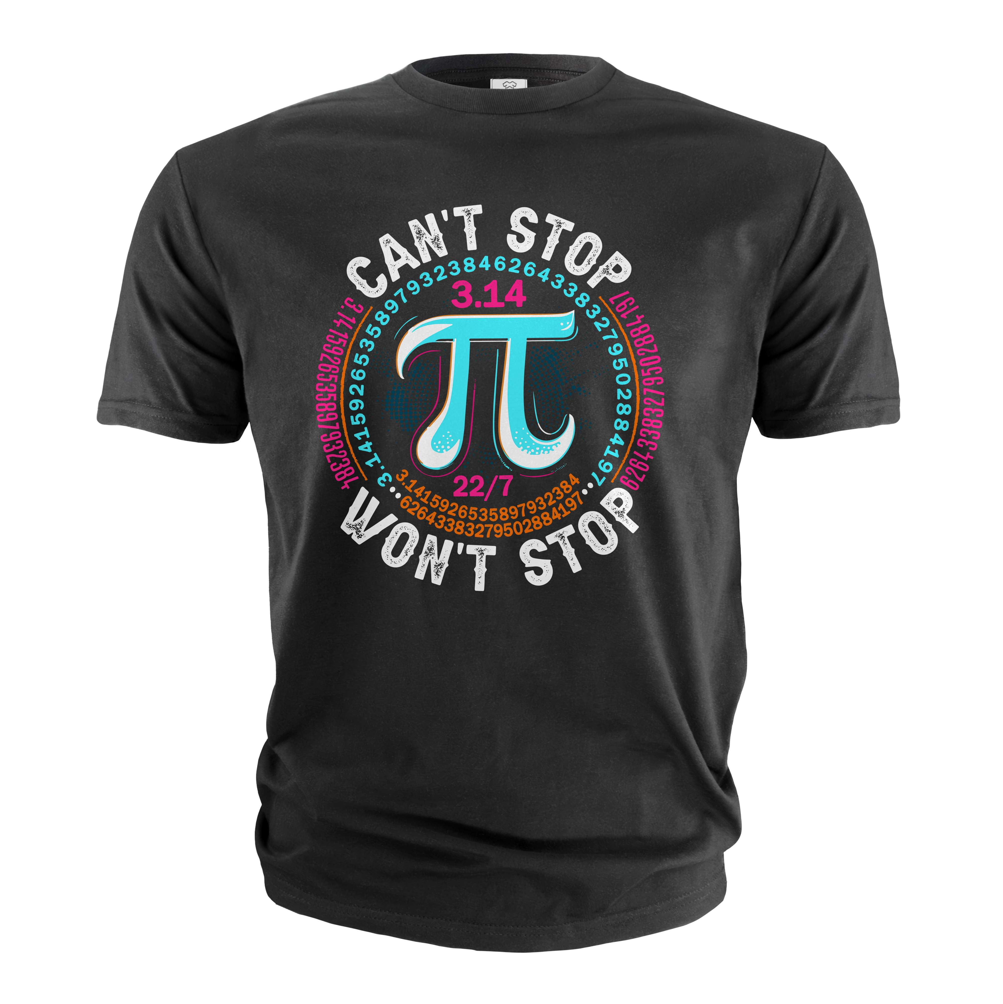 Men's Funny math T-shirt mathematical constant 3.14 Pi Tee shirt geeky ...