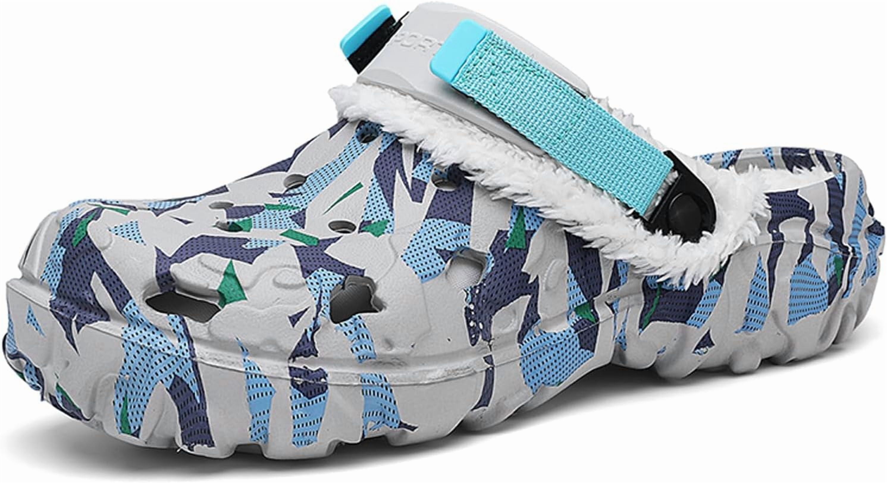 Men's Fur Lined Clogs: Winter Fuzzy Clogs Garden Shoes - Outdoor Warm ...