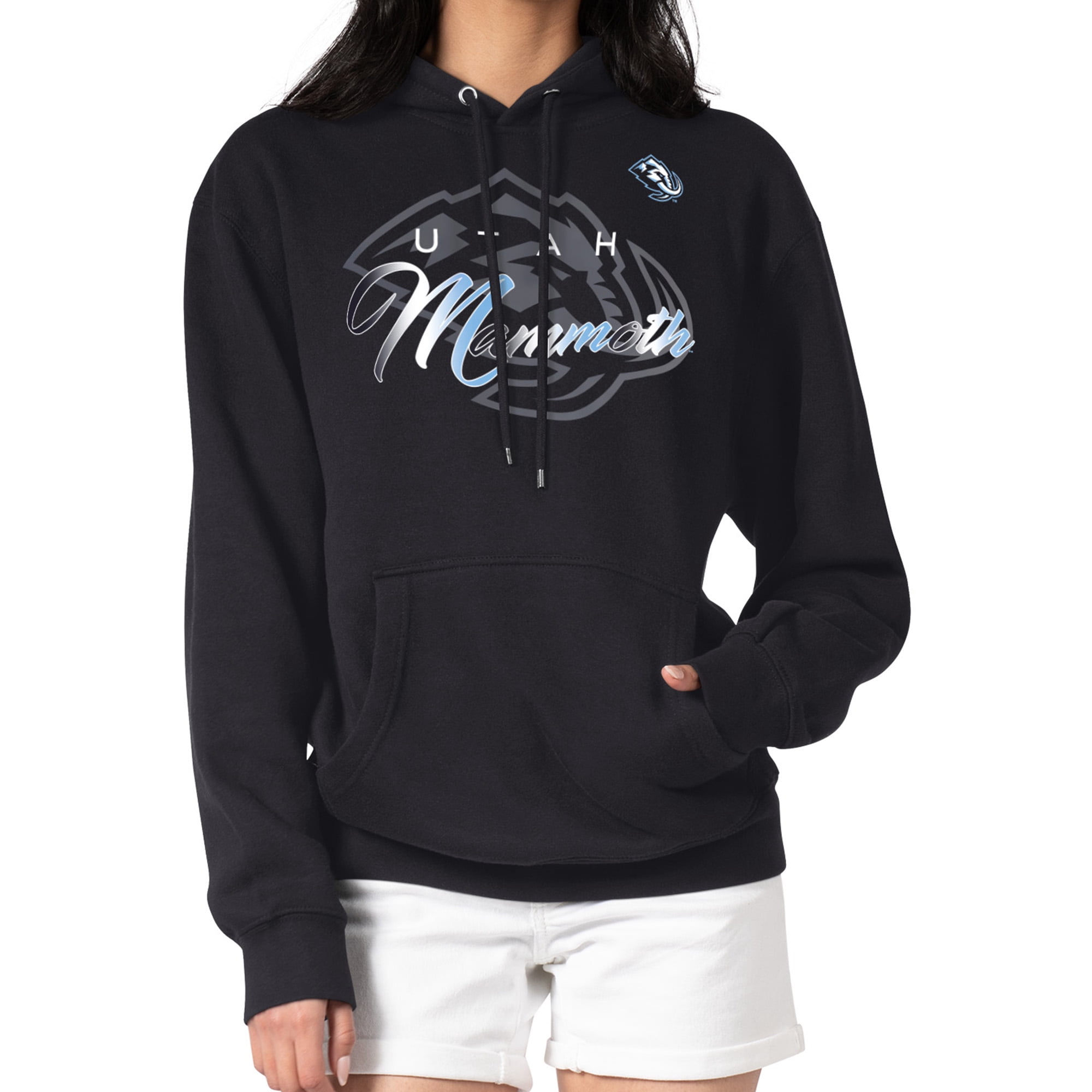Men's G-III 4Her by Carl Banks Black Utah Mammoth Shadow Logo Fleece ...