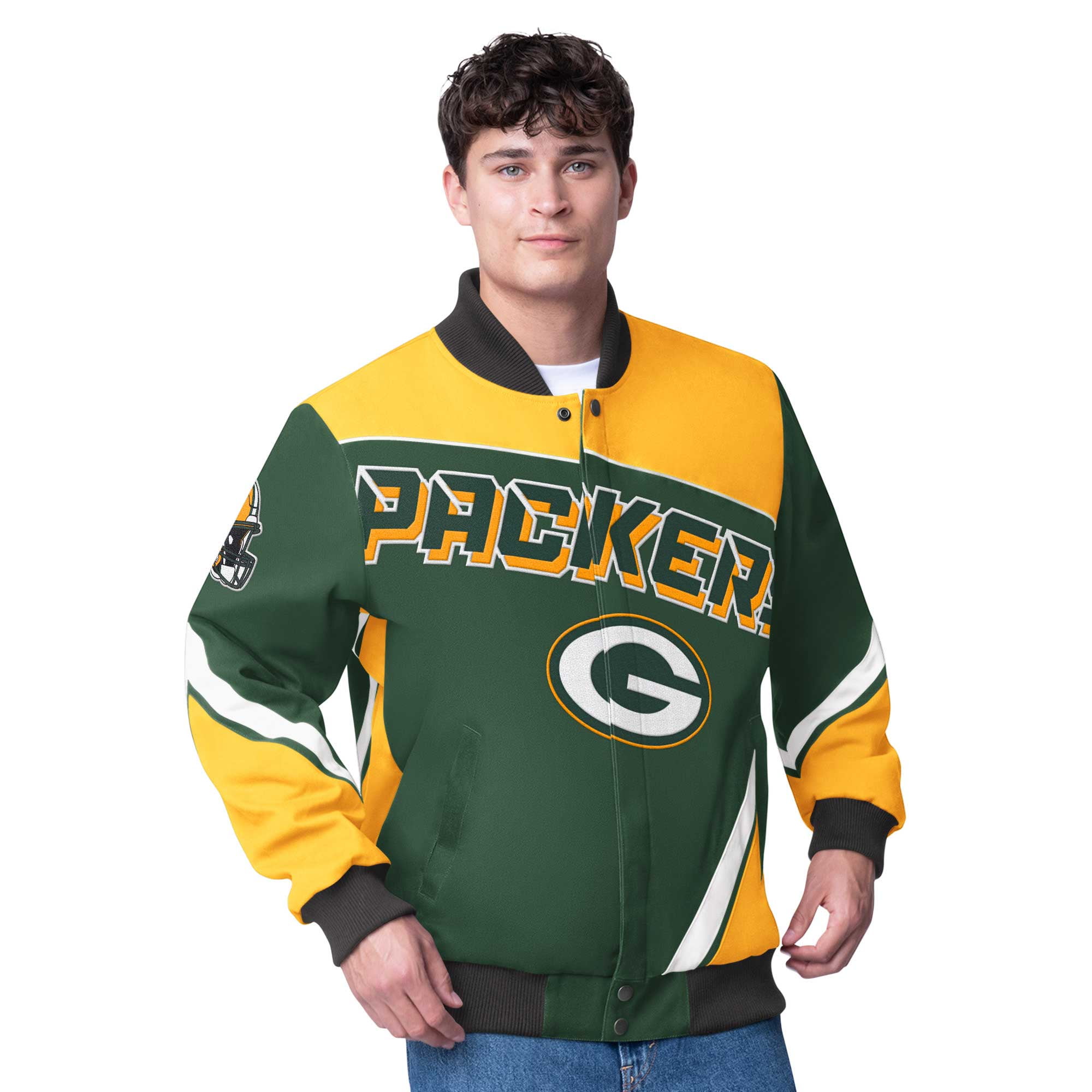 Men's G-III Extreme Green Green Bay Packers Maximum Racing Full-Zip ...