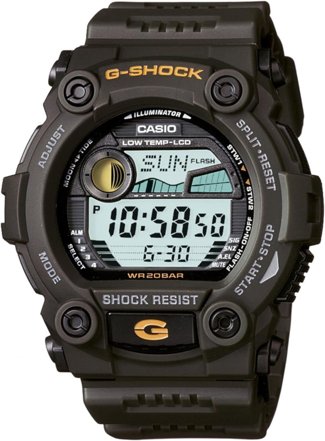 Men's G-Shock G7900-3 Green Resin Quartz Sport Watch - Walmart.com