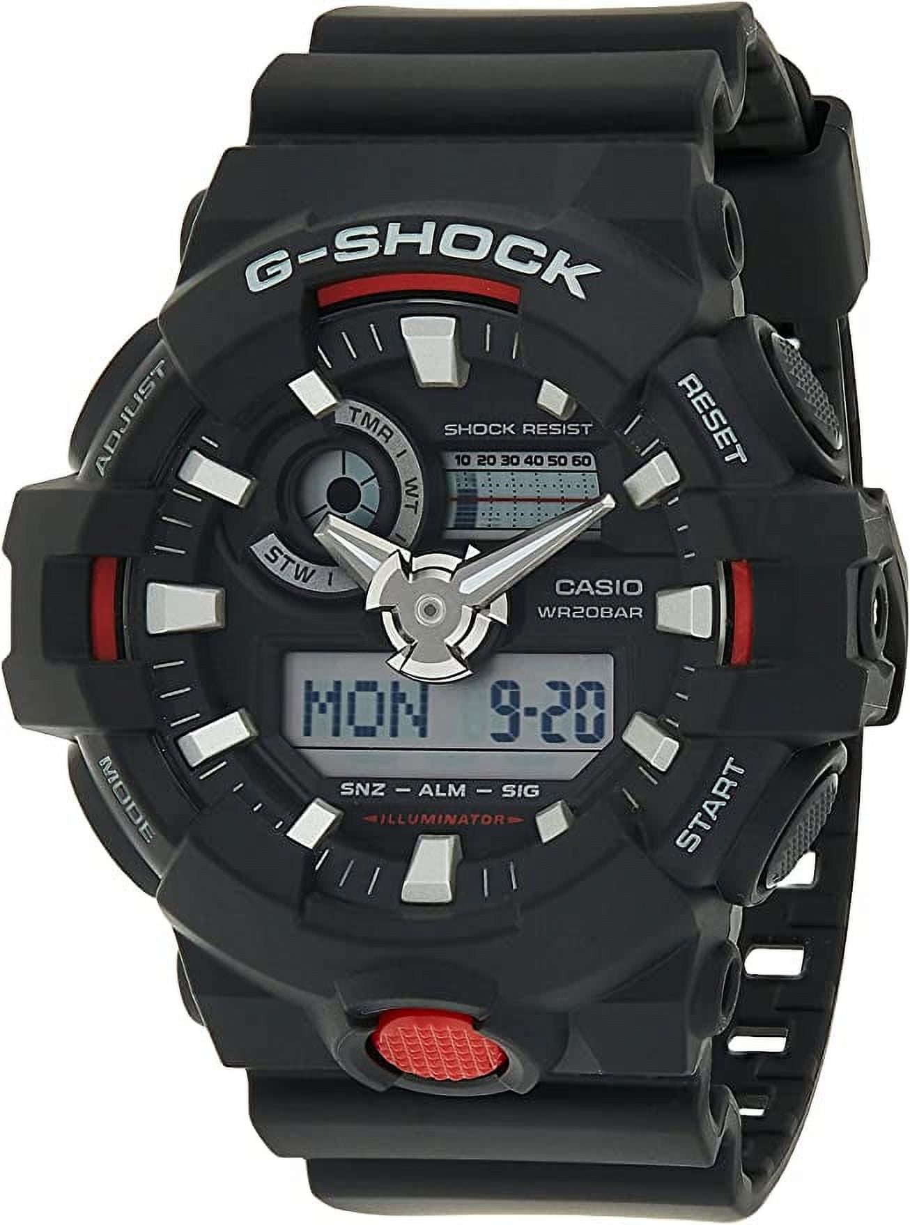 Casio Men's G-Shock GA700-1A Sport Watch, Black Resin Band, Japanese ...