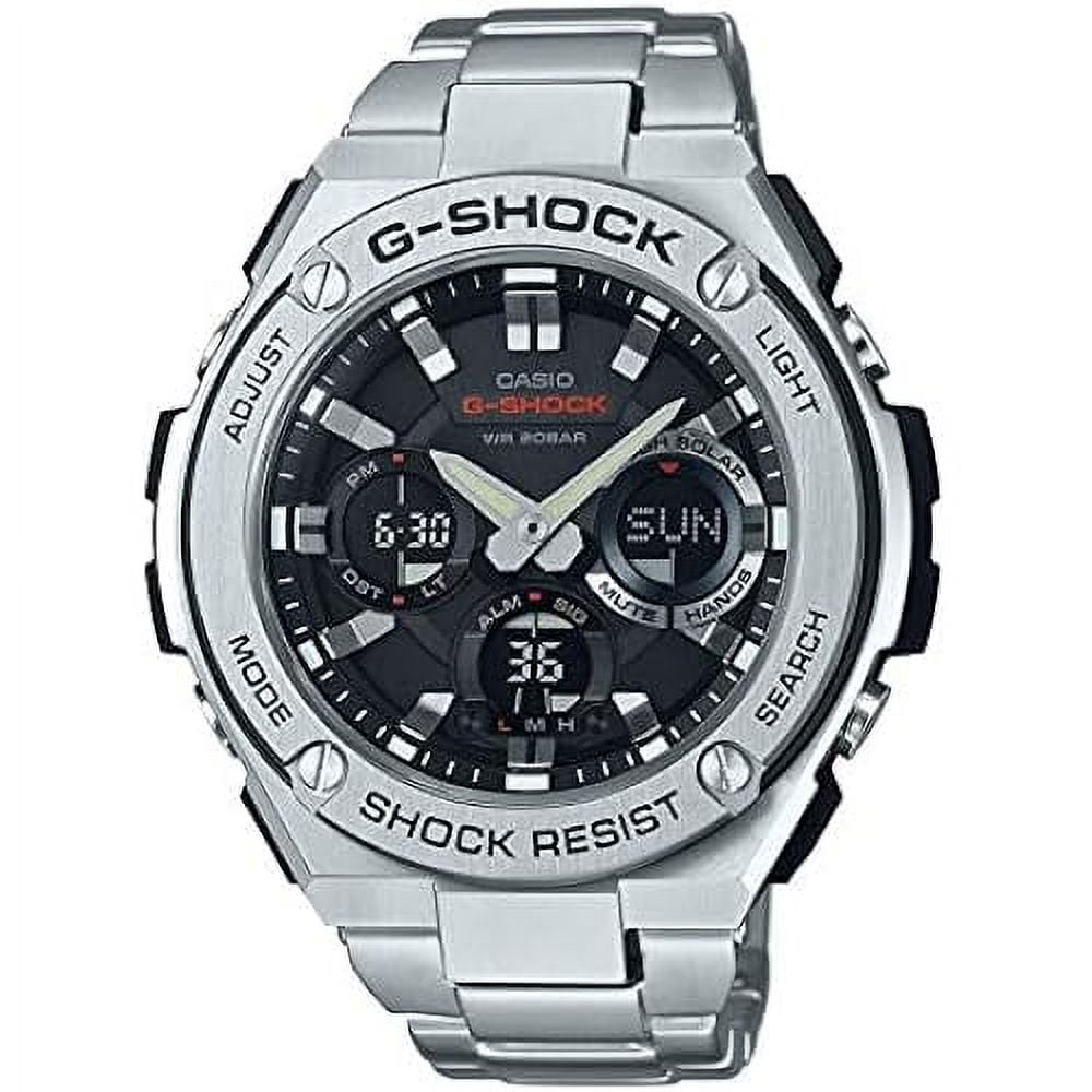 Men's G-Shock GSTS110D-1A Silver Stainless-Steel Quartz Sport Watch ...
