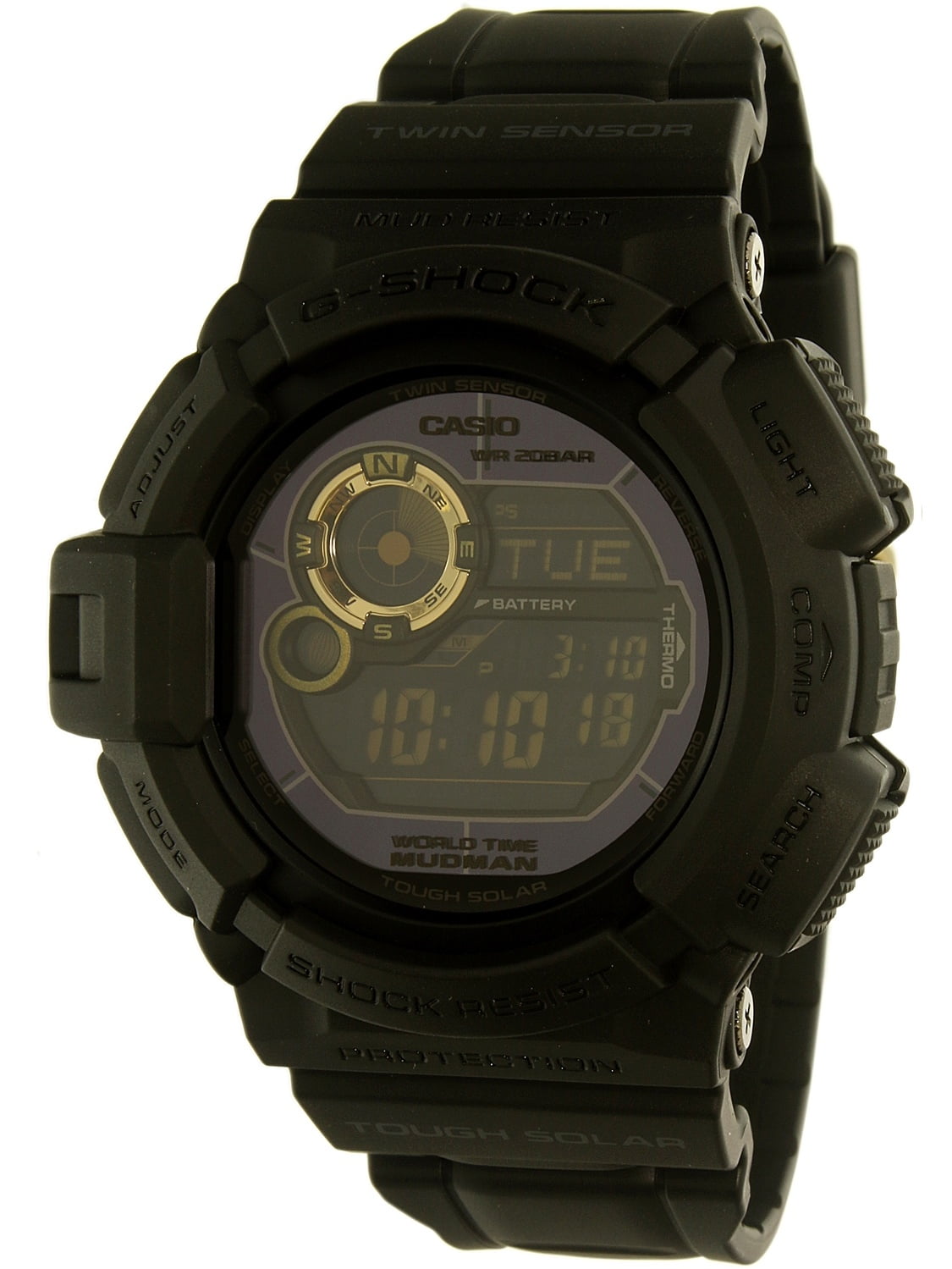 Men's G9300GB-1 G-Shock Digital Quartz Black Solar Watch - Walmart.com