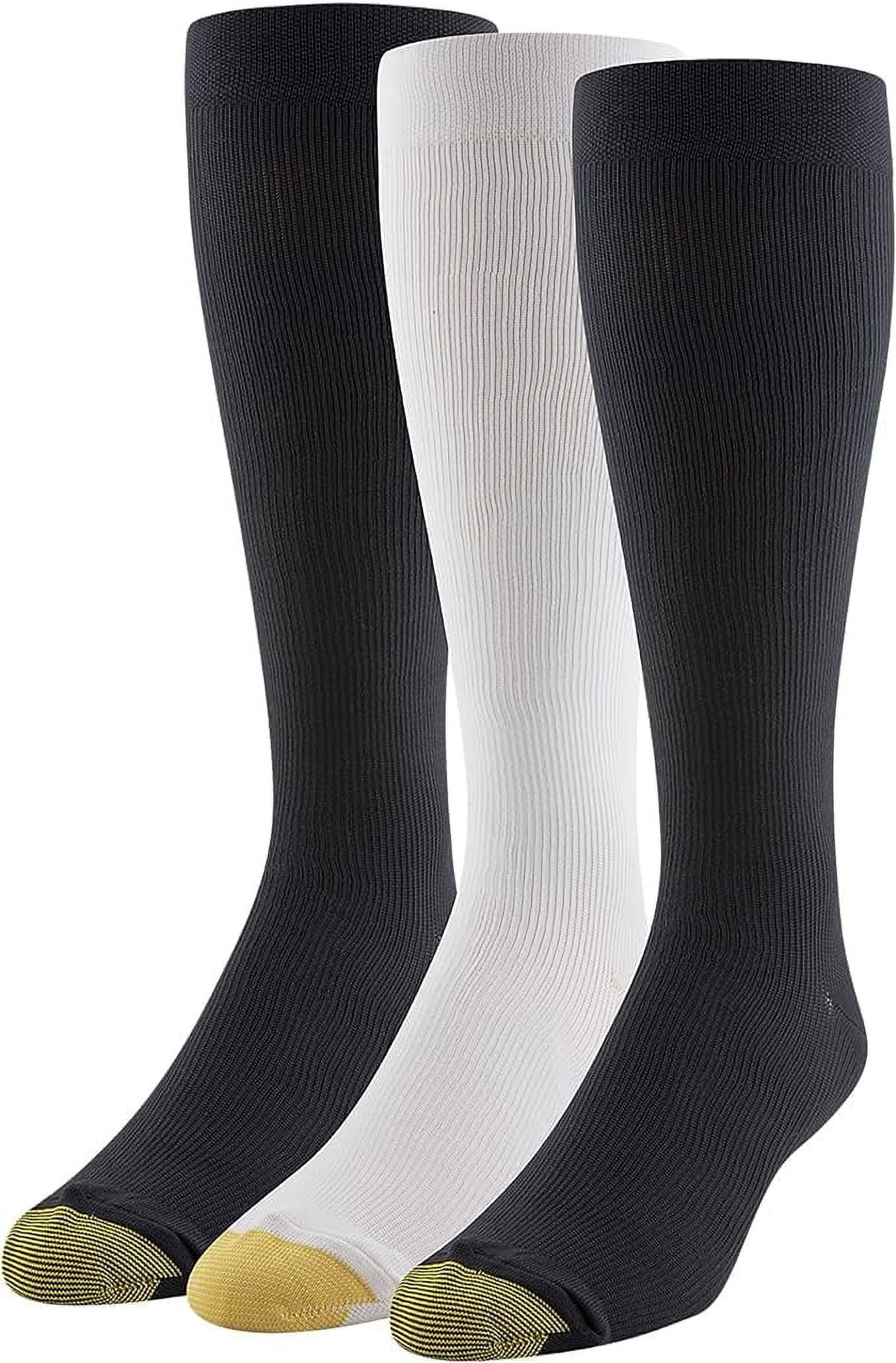 Men's GOLDTOE® 3-Pack Extended Mild Compression OTC Ribbed Socks Color ...