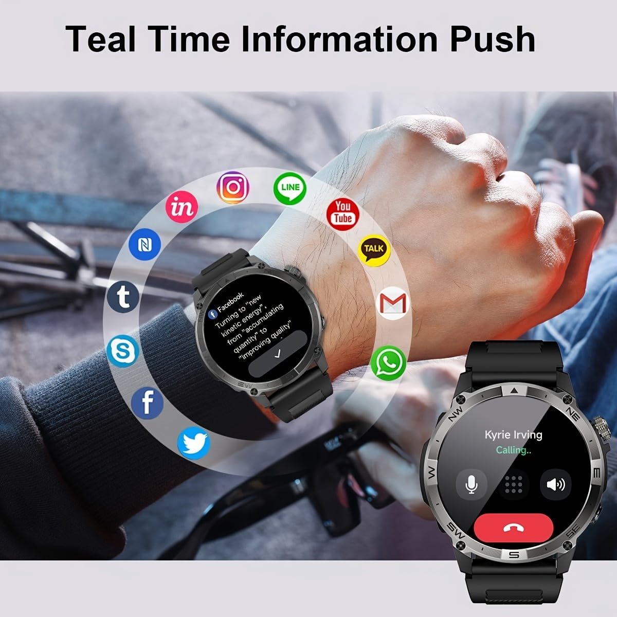 Men’s GPS Smartwatch with 1.43" AMOLED AOD Screen - 6 Satellite ...