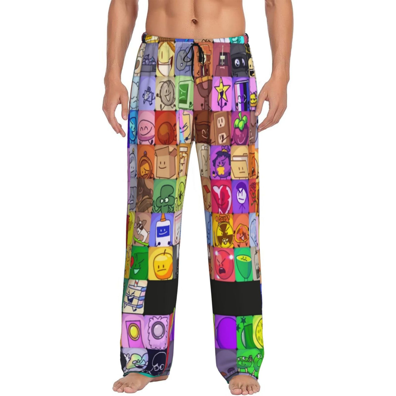Men's Game BFDI Battle For Dream Island Pajama Pants Lounge Sleepwear ...