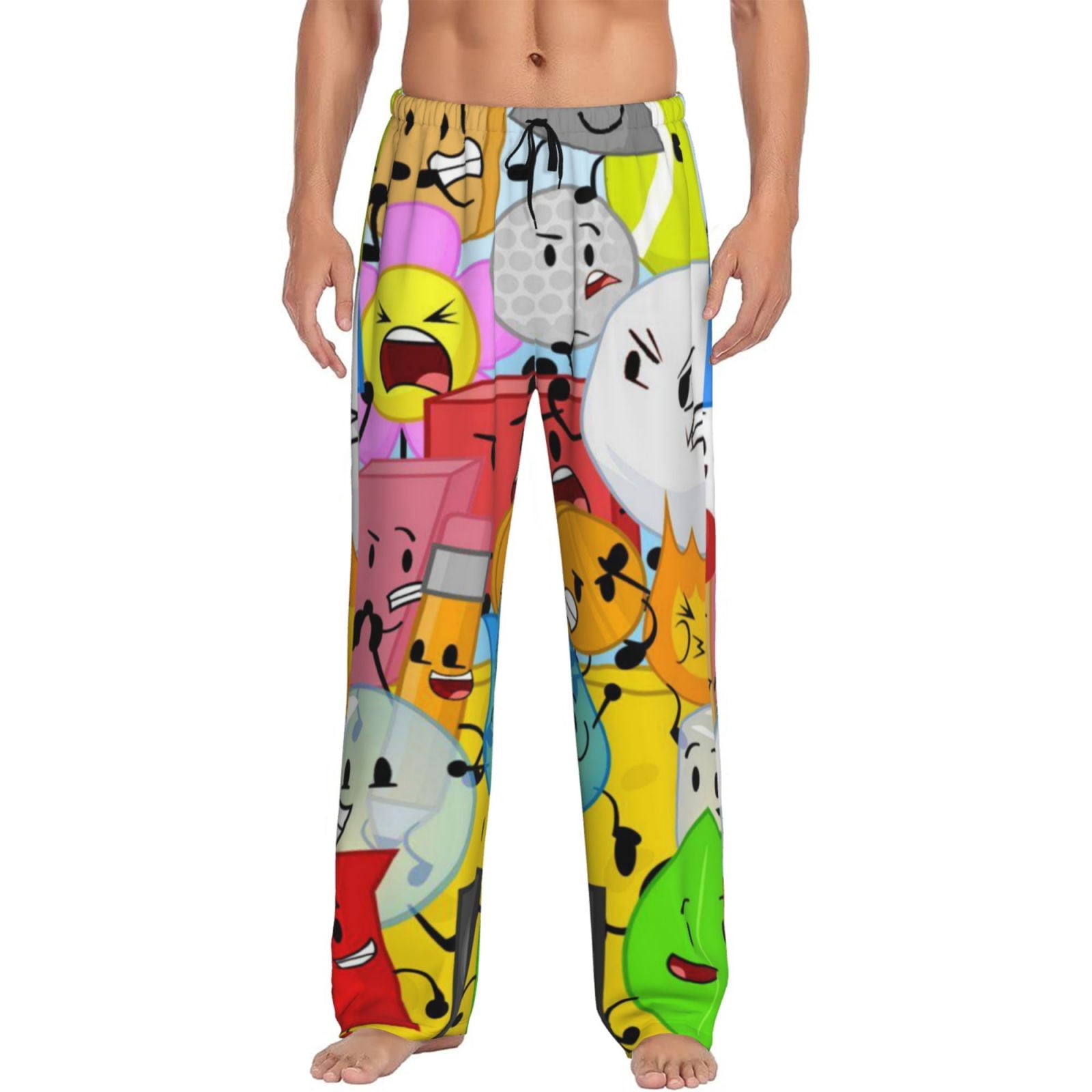 Men's Game BFDI Battle For Dream Island Pajama Pants Lounge Sleepwear ...