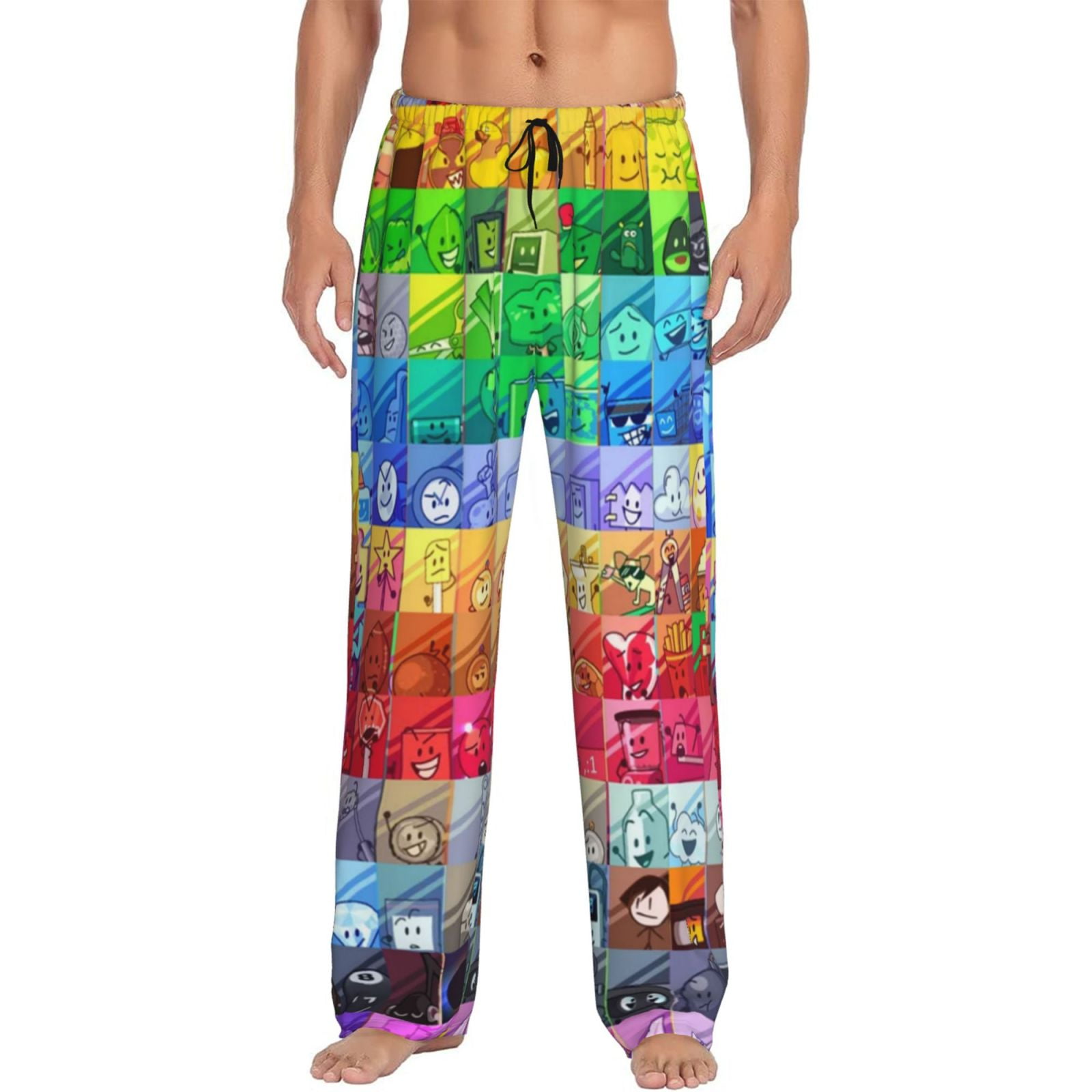 Men's Game BFDI Battle For Dream Island Pajama Pants Lounge Sleepwear ...