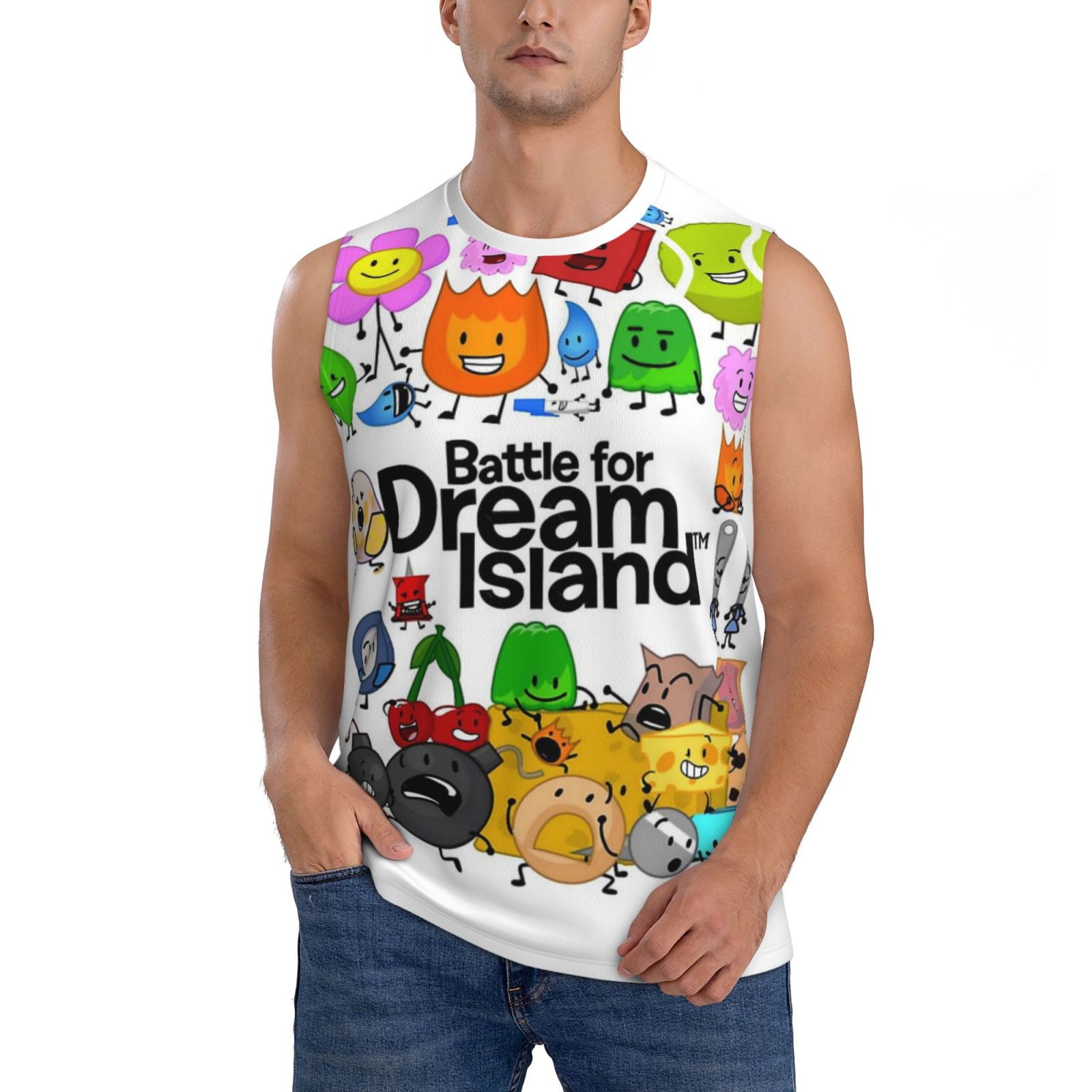 Men's Game BFDI Battle For Dream Island Sleeveless T-Shirts 3D Graphic ...