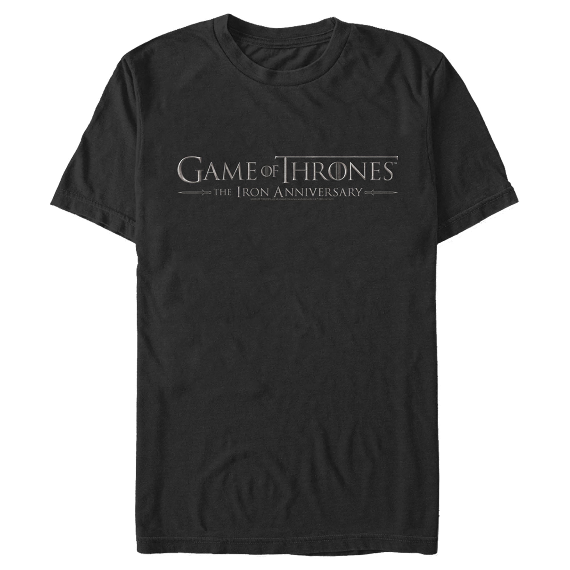 Men's Game of Thrones Iron Anniversary Small Metal Logo Graphic Tee - Walmart.com
