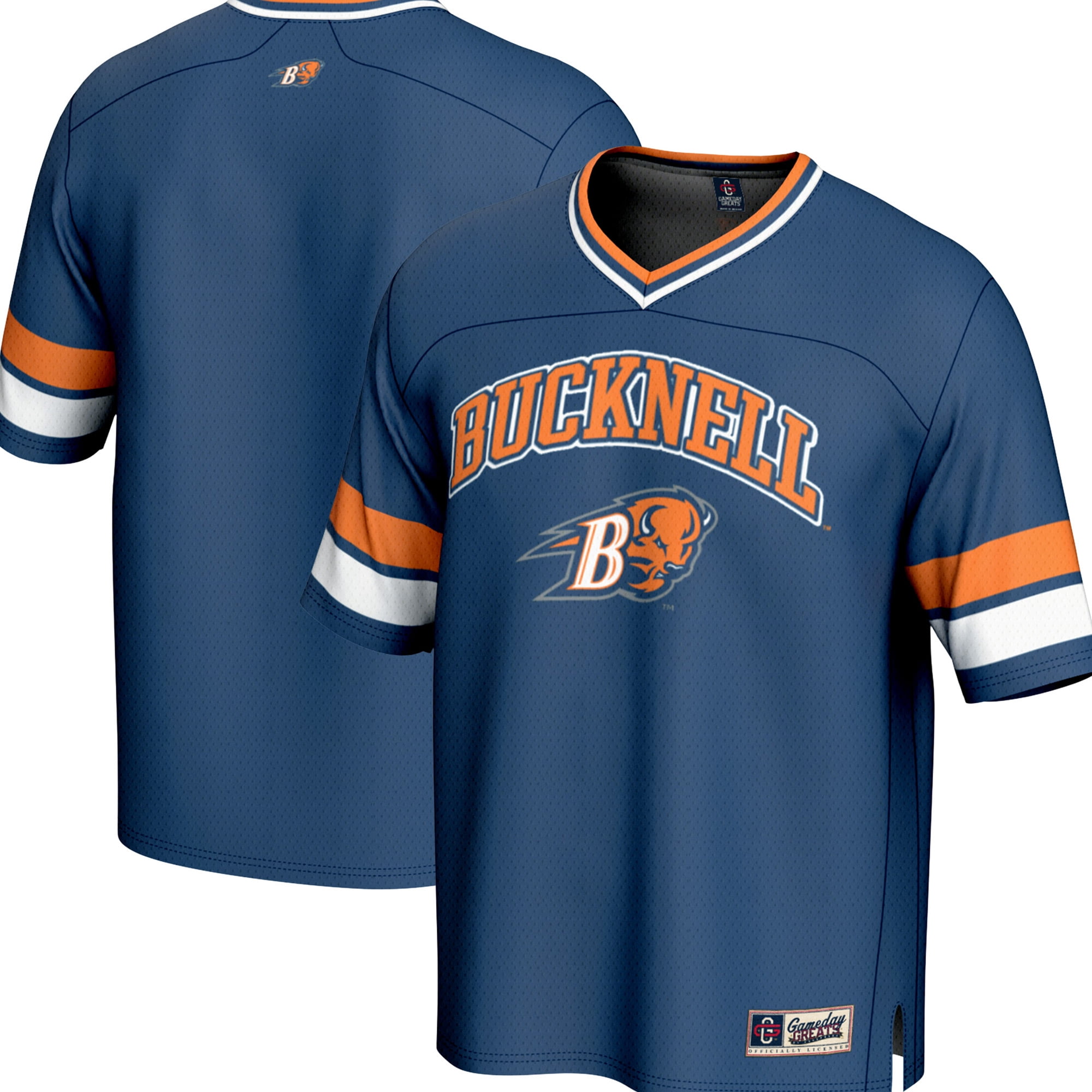 Men's GameDay Greats Blue Bucknell Bison Spirit Football Jersey ...