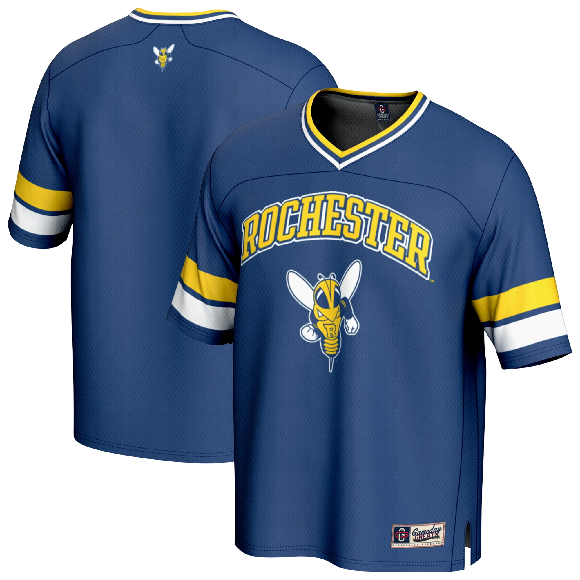 Men's GameDay Greats Blue Rochester Yellow Jackets Football Jersey ...