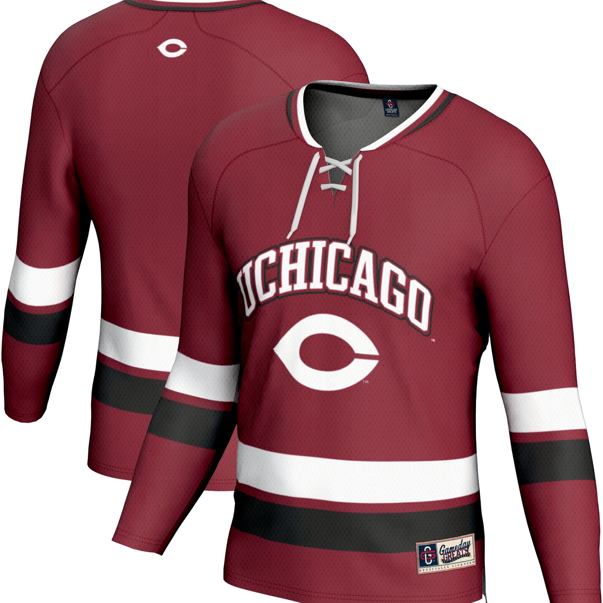 Men's GameDay Greats Maroon UChicago Maroons Spirit Hockey Jersey ...