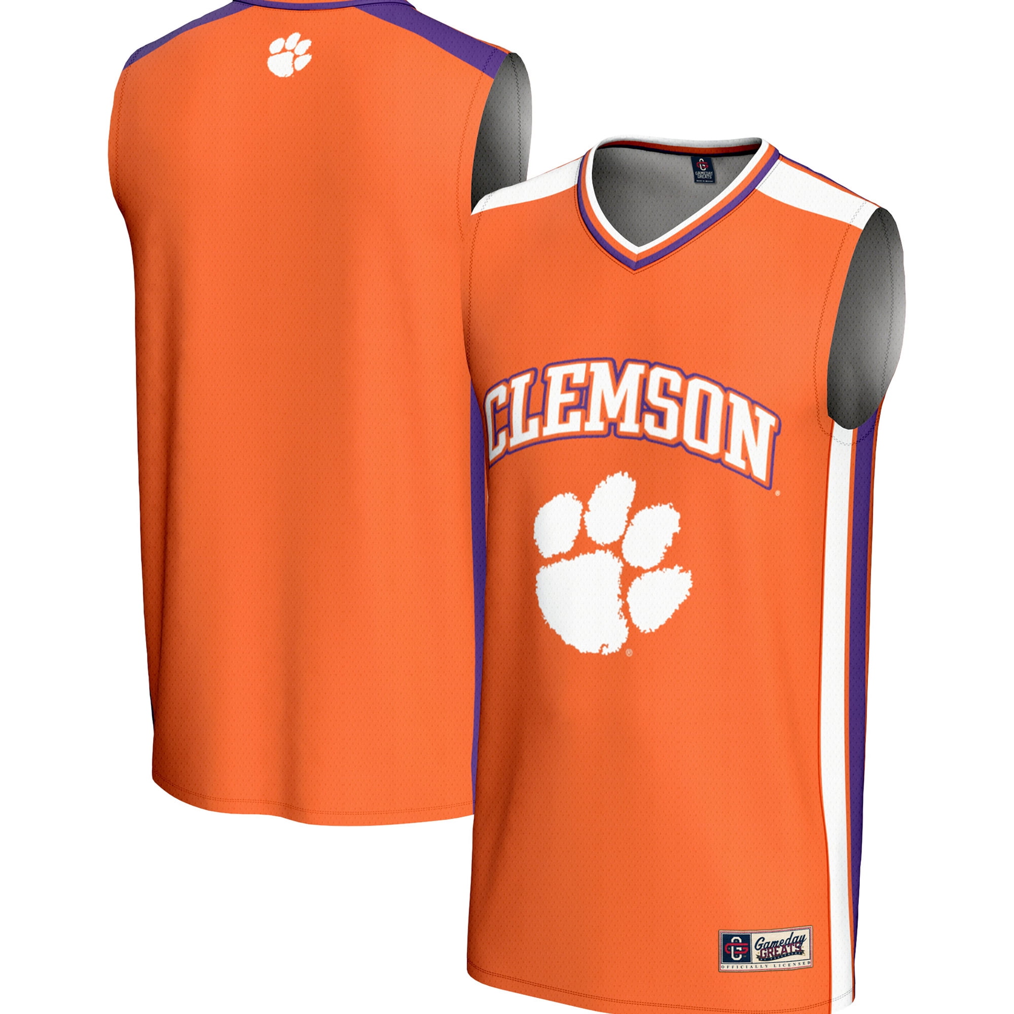 Men's GameDay Greats Orange Clemson Tigers Spirit Basketball Jersey ...