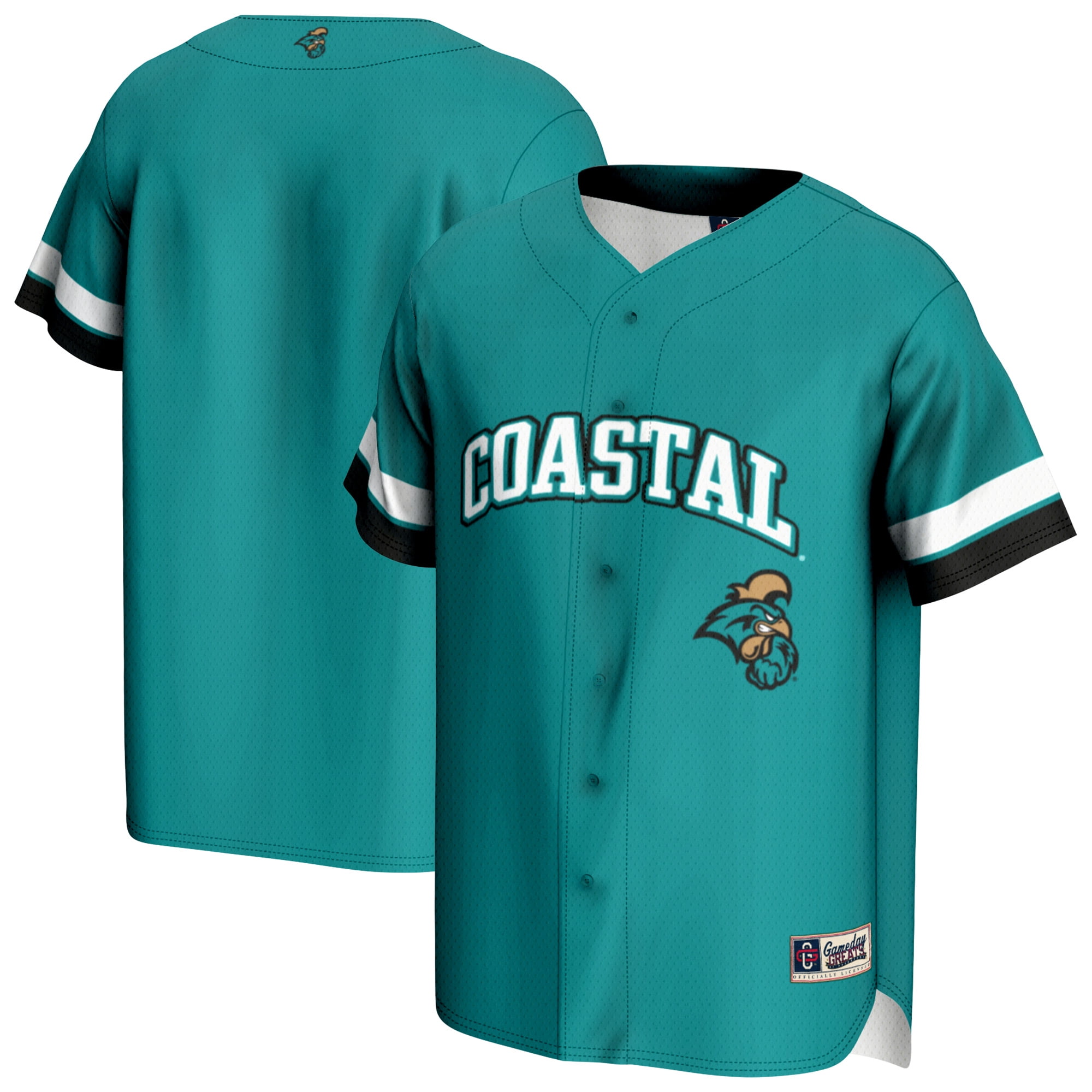 Men's GameDay Greats Teal Coastal Carolina Chanticleers Baseball Jersey - Walmart.com