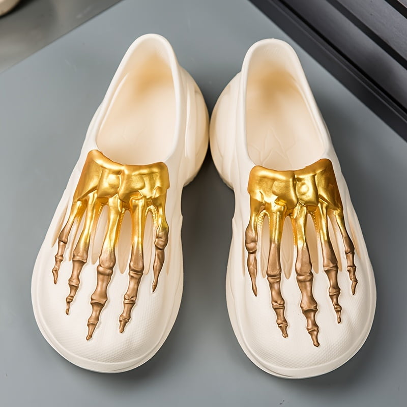 Men's Garden Clogs Demon Claw Pattern Design EVA Clogs, Slip-on Closed ...