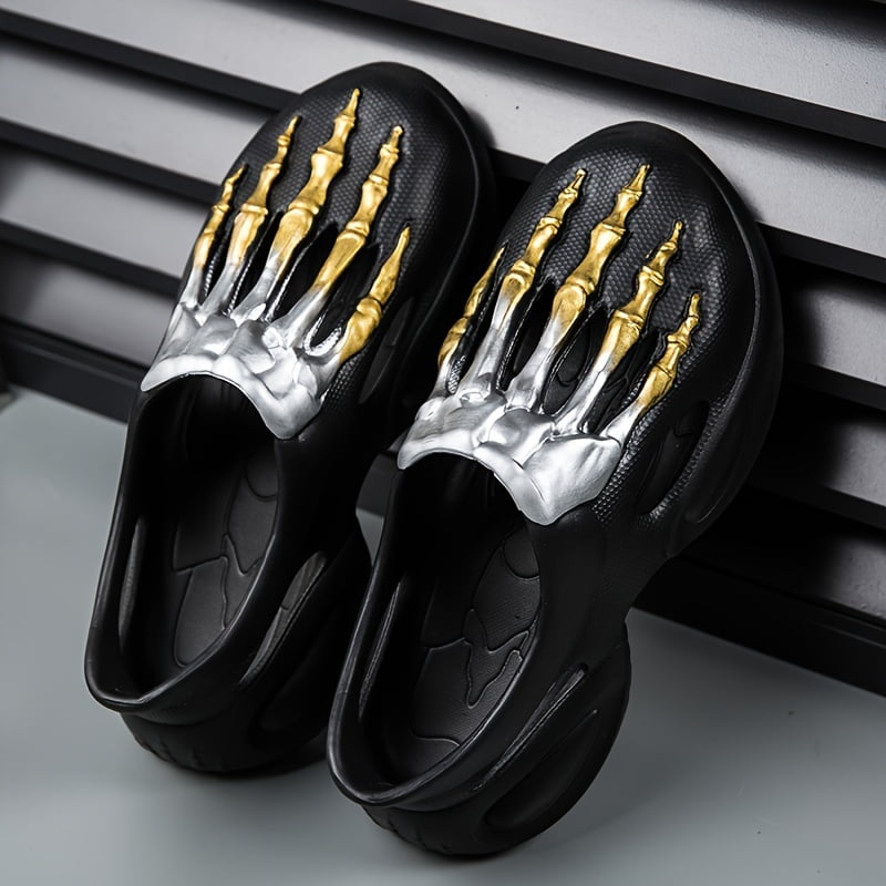 Men's Garden Clogs Demon Claw Pattern Design EVA Clogs, Slip-on Closed ...