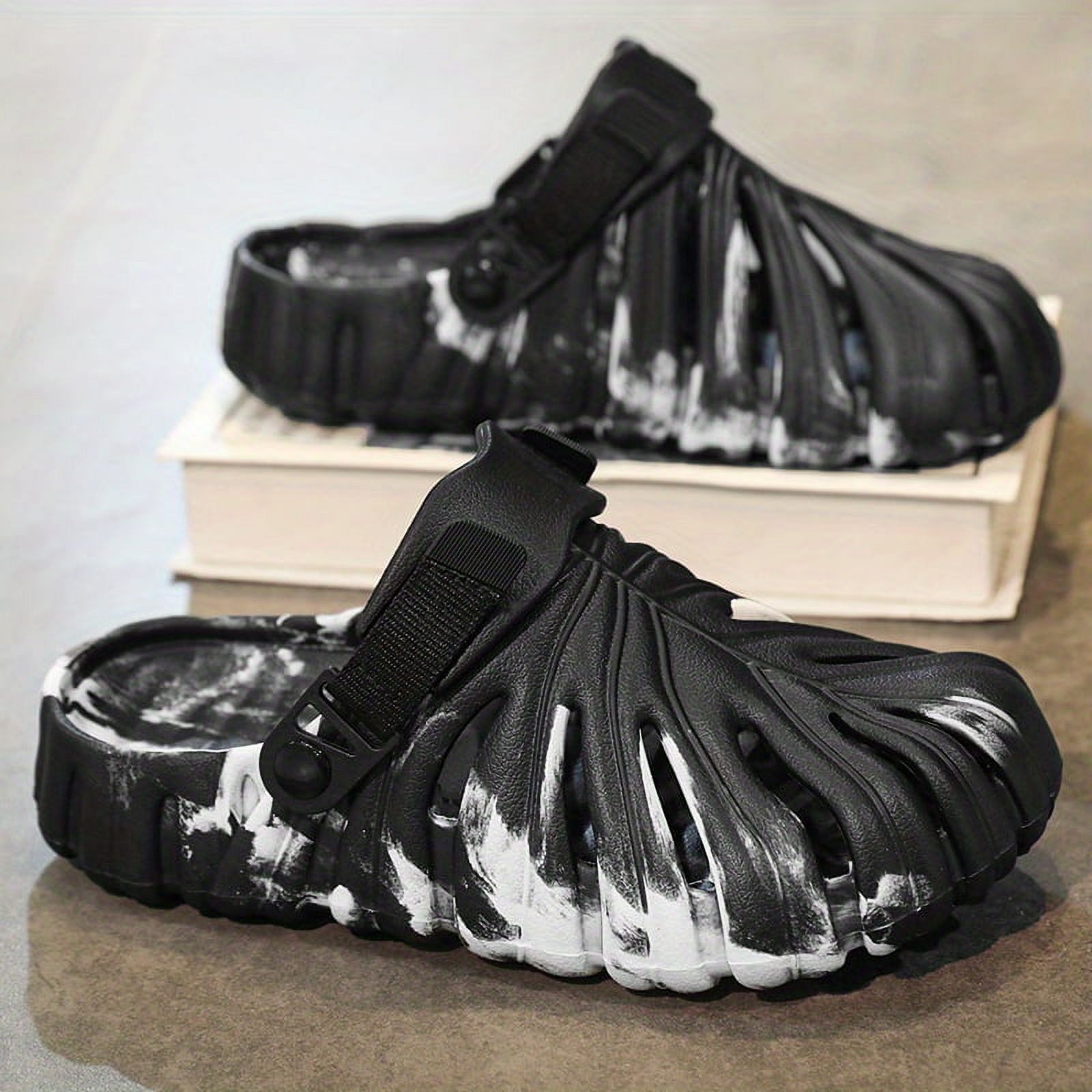 Men's Garden Clogs Monstera Clogs, Slip-on Closed Toe Sandals ...