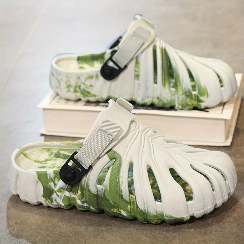 Men's Garden Clogs Monstera Clogs, Slip-on Closed Toe Sandals ...