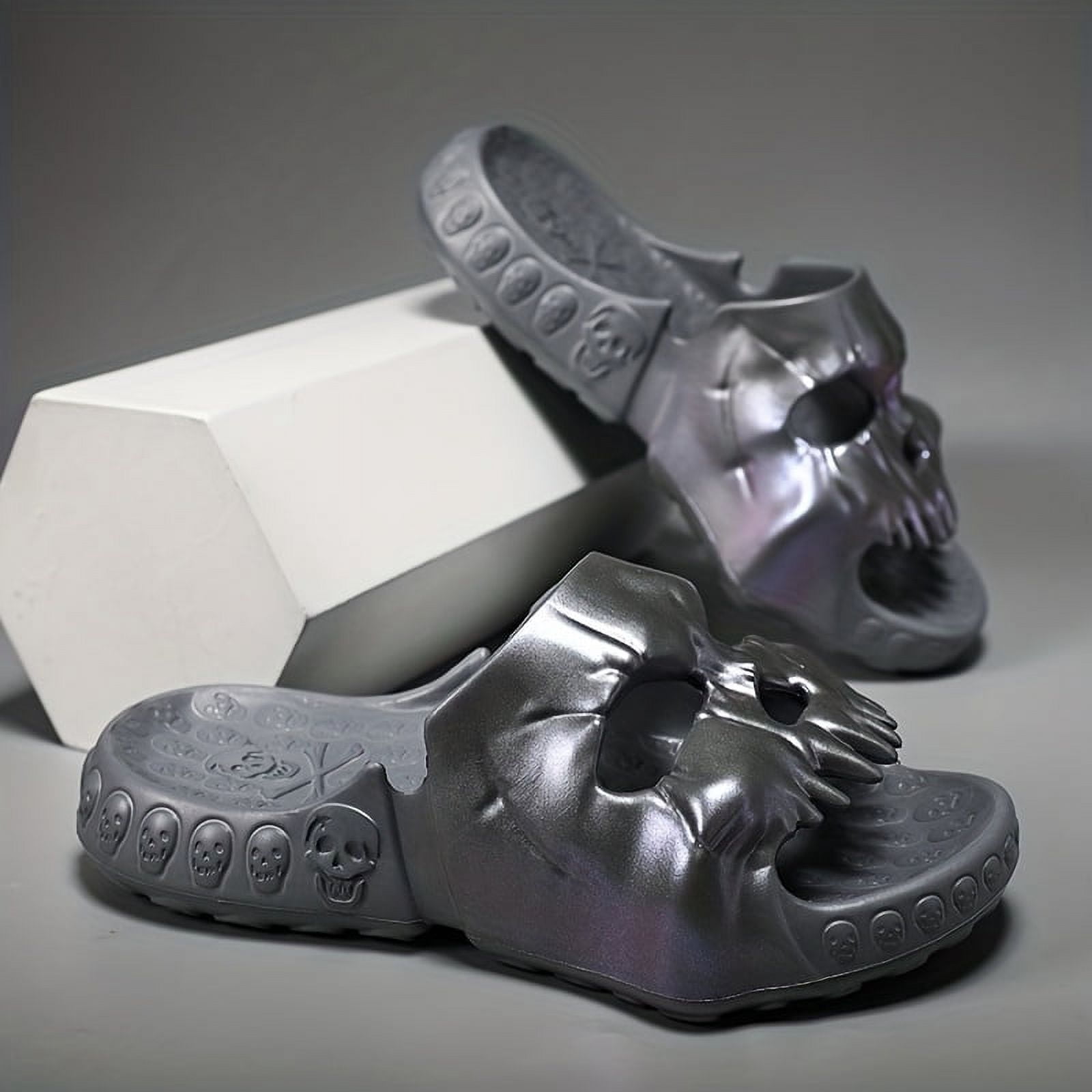 Men's Garden Clogs Skull EVA Comfortable Cloud Clogs, Thick Sole Out ...