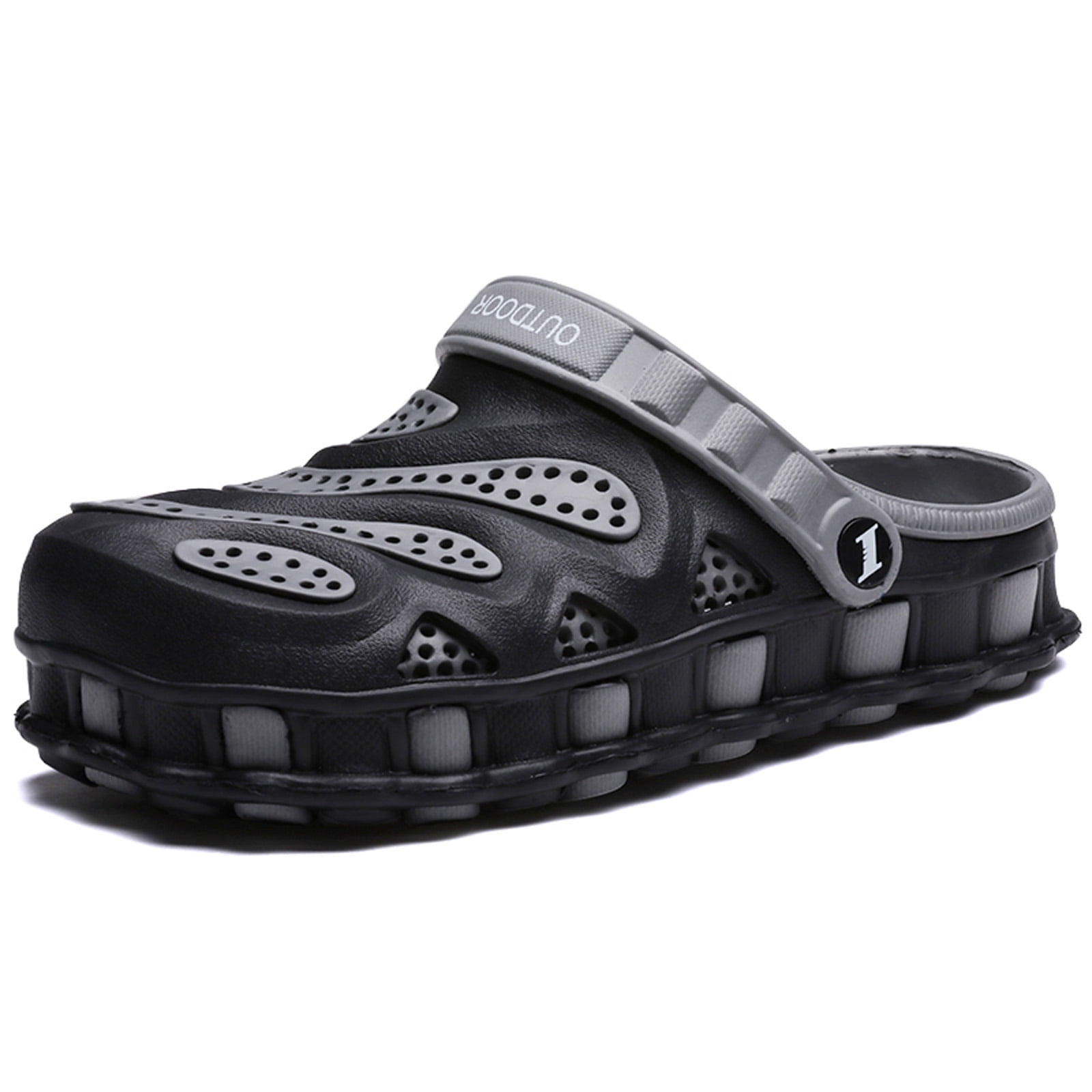 Men's Garden Clogs Slip-On Sandals Breathable Beach Water Shoes ...