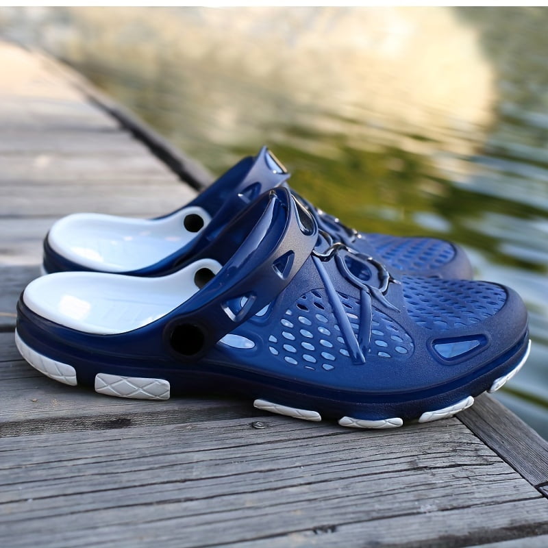 Men's Garden Clogs, Slip-on Closed Toe Sandals, Soft Sole Walking Shoes ...