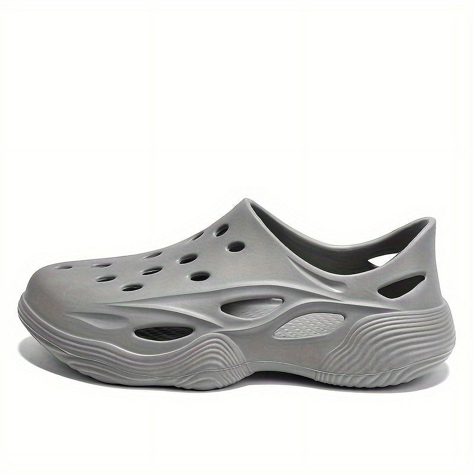 Men's Garden Clogs Solid EVA Clogs, Slip-on Closed Toe Sandals, Thick ...