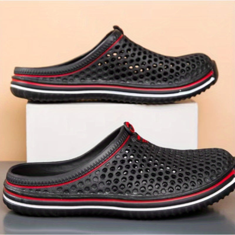 Men's Garden Clogs With Drainage Holes, Slip-on EVA Closed Toe Sandals ...