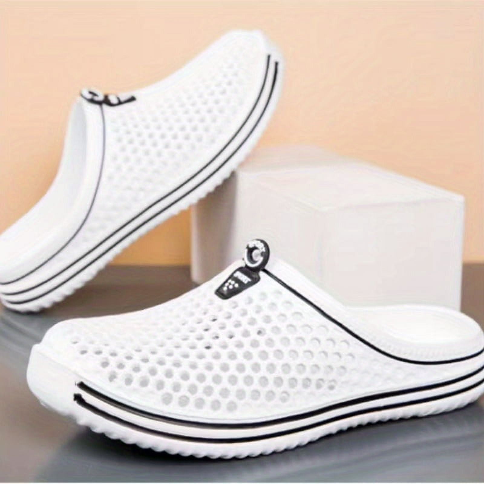 Men's Garden Clogs With Drainage Holes, Slip-on EVA Closed Toe Sandals, Comfortable Soft Sole ...
