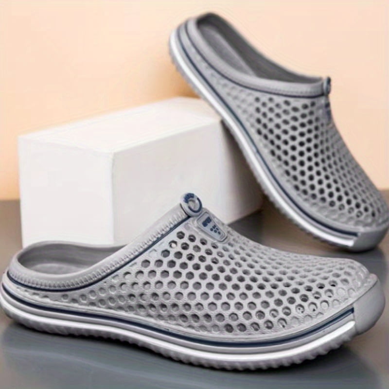 Men's Garden Clogs With Drainage Holes, Slip-on EVA Closed Toe Sandals ...