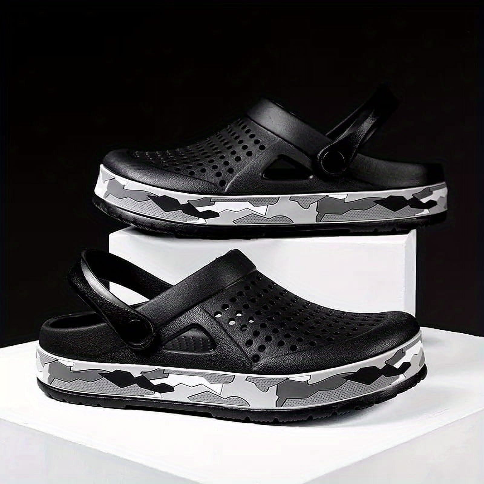 Men's Garden Clogs With Good Drainage, Slip-on Closed Toe Sandals ...