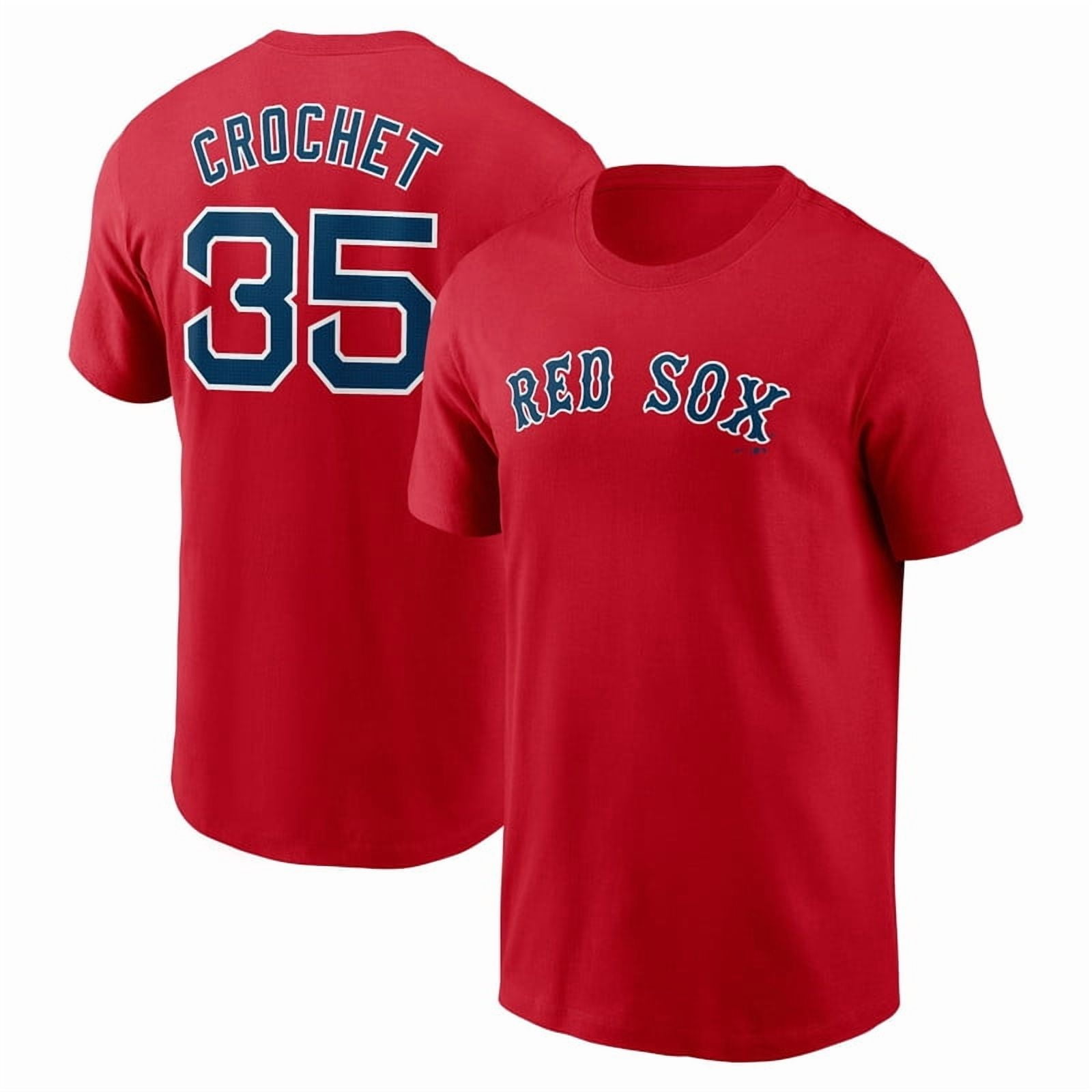 Men's Garrett Crochet Red Bos ton Name & Number T-Shirt, Red Sox Team ...