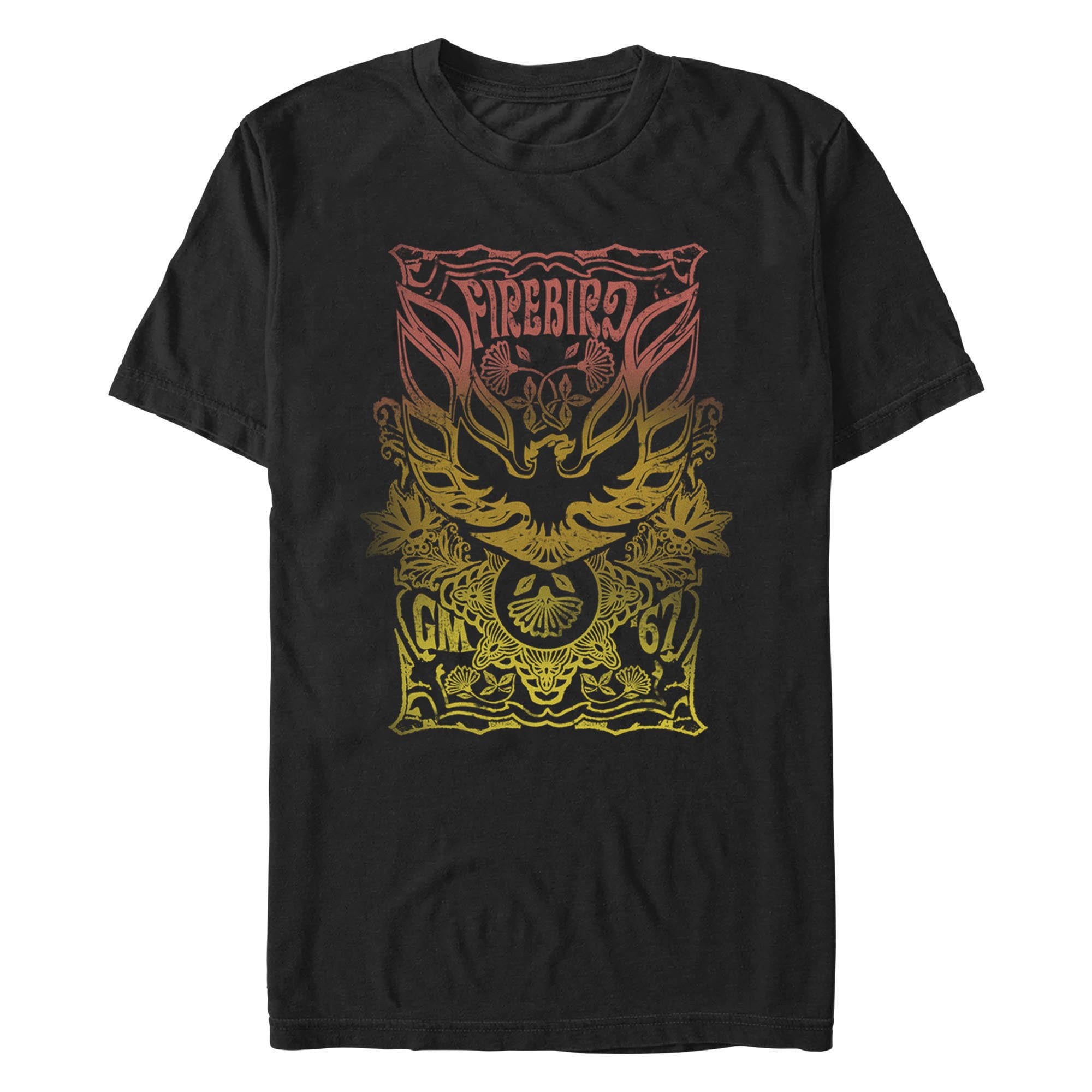 Men's General Motors Firebird Retro Ombre Poster Graphic Tee Black X ...