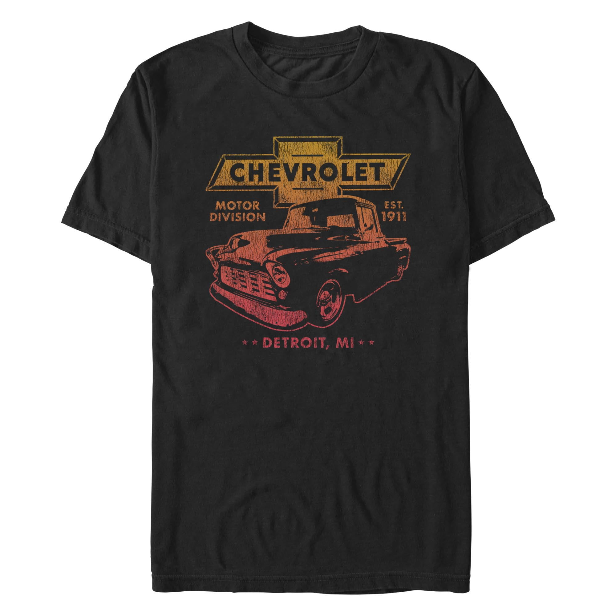 Men's General Motors Retro Chevrolet Muscle Truck Graphic Tee Black X ...