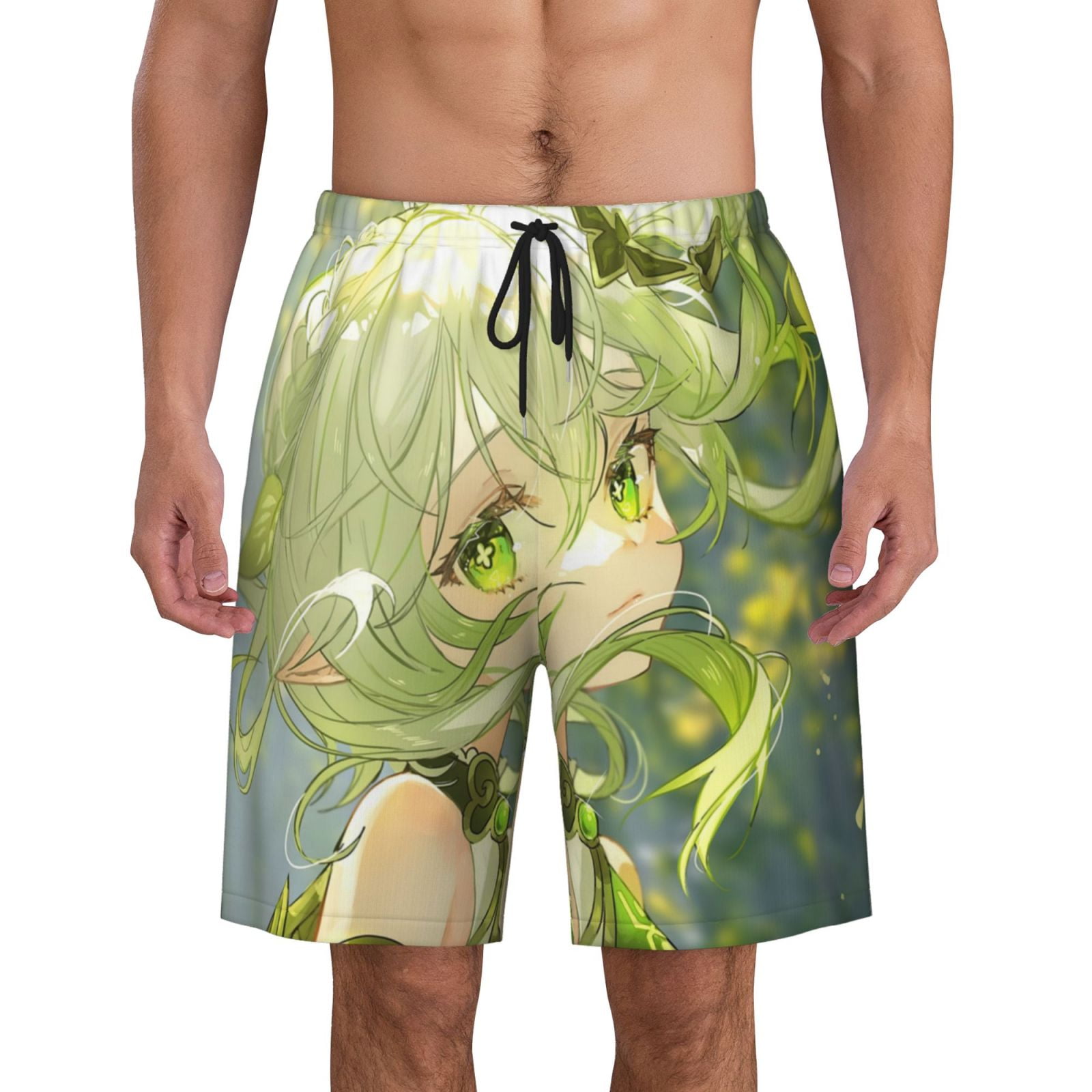 Men's Genshin Impact Nahida Swim Trunks, Quick Dry Beach Board Shorts ...