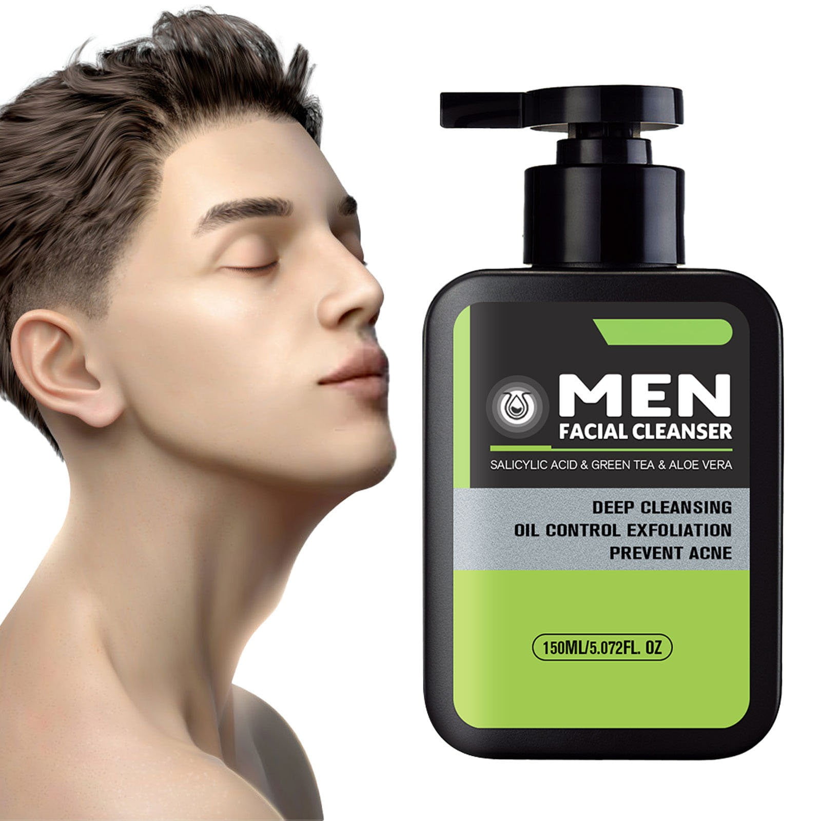 Men's Gentle Face Wash Daily Nourishing Facial Cleanser & Skin ...