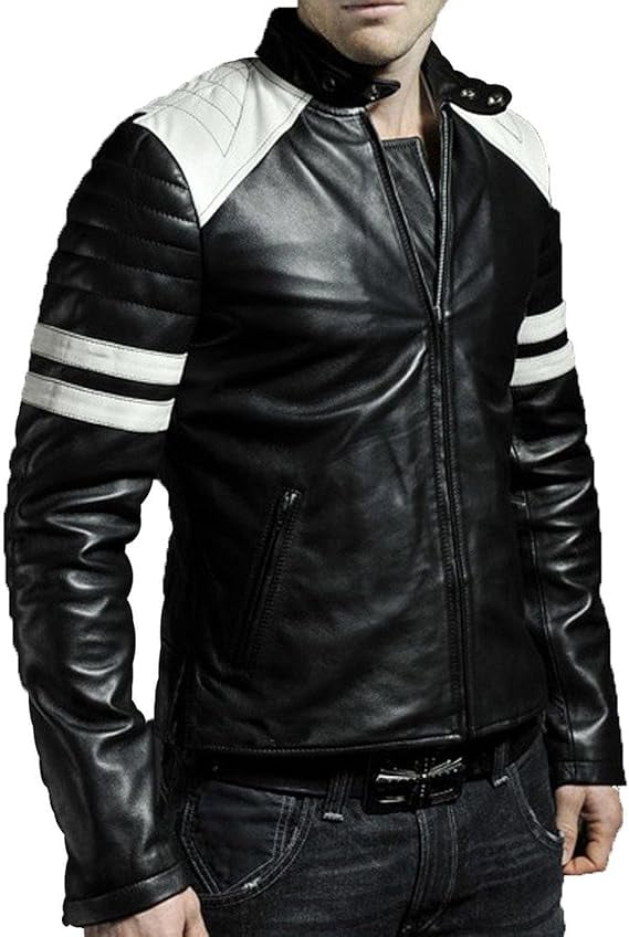 Men's Genuine Black Lambskin Leather Jacket Biker Soft Stylish Motorcycle Jacket A495 - Walmart.com