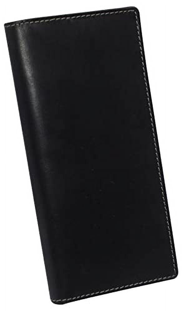 Men's Genuine Buffalo Leather Long Basic Checkbook Cover RFID Blocking ...