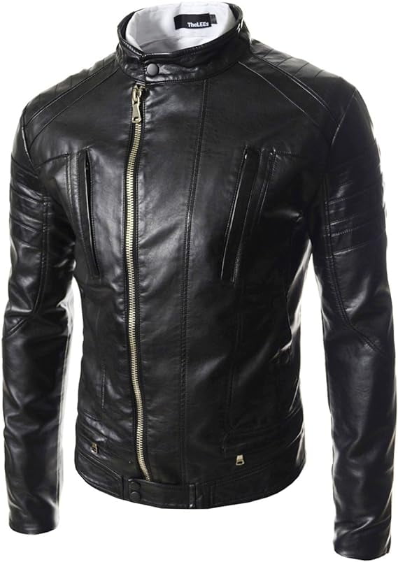 Men's Genuine Lambskin Leather Jacket Slim fit Biker Motorcycle jacket A078 - Walmart.com