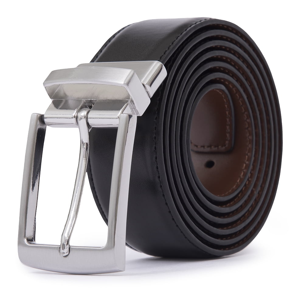 Men's Genuine Leather Belt with Double-sided Reversible Belts for Men 1 ...